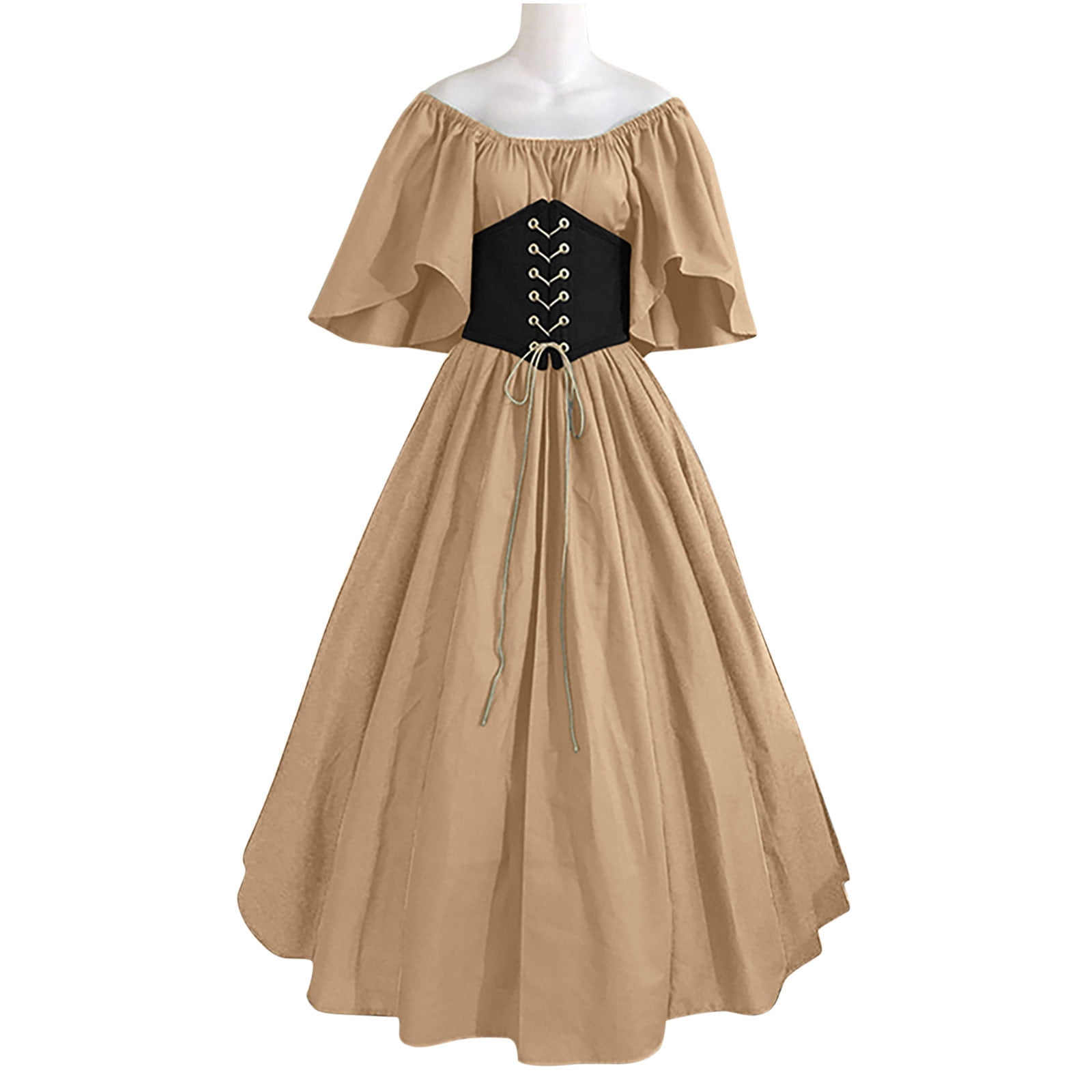 Meichang Victorian Dress for Women Plus Size Off Shoulder Medieval ...