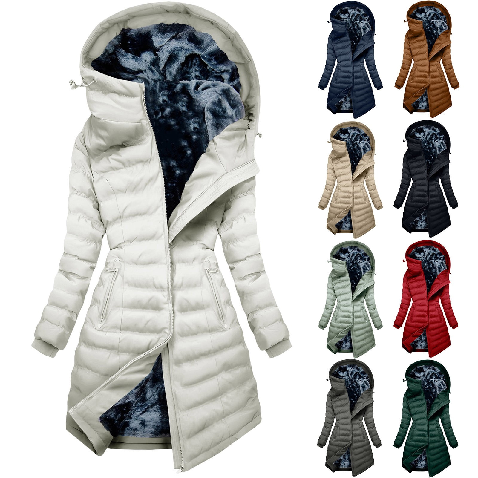 Meichang Winter Coats for Women Petite Sherpa Fleece Lined Warm Puffer ...