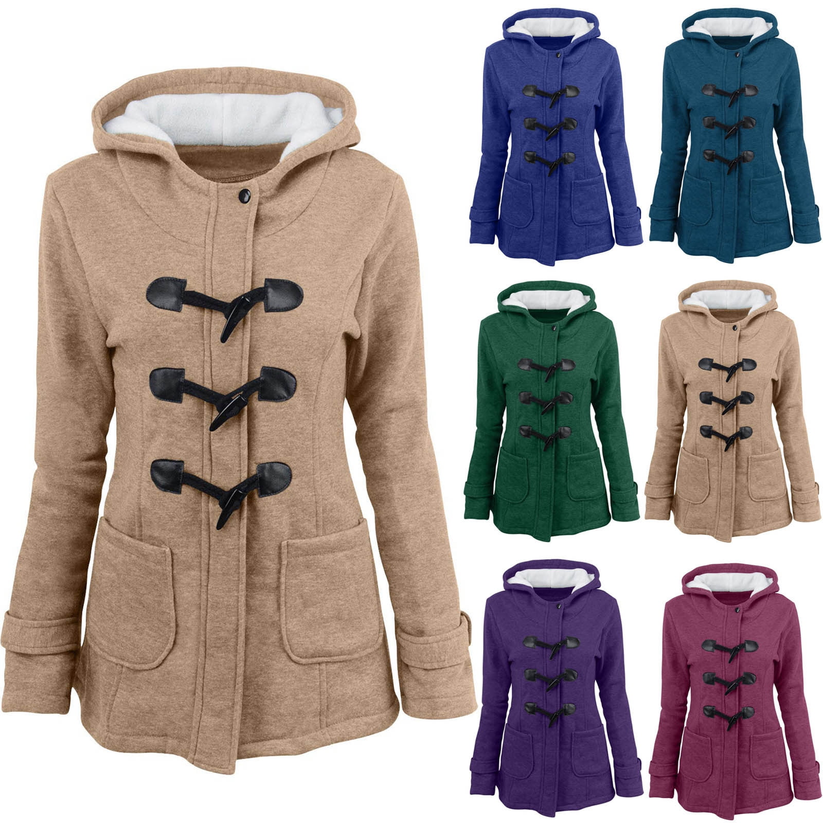 Meichang Winter Coats for Women Petite Size Warm Sherpa Fleece Lined ...