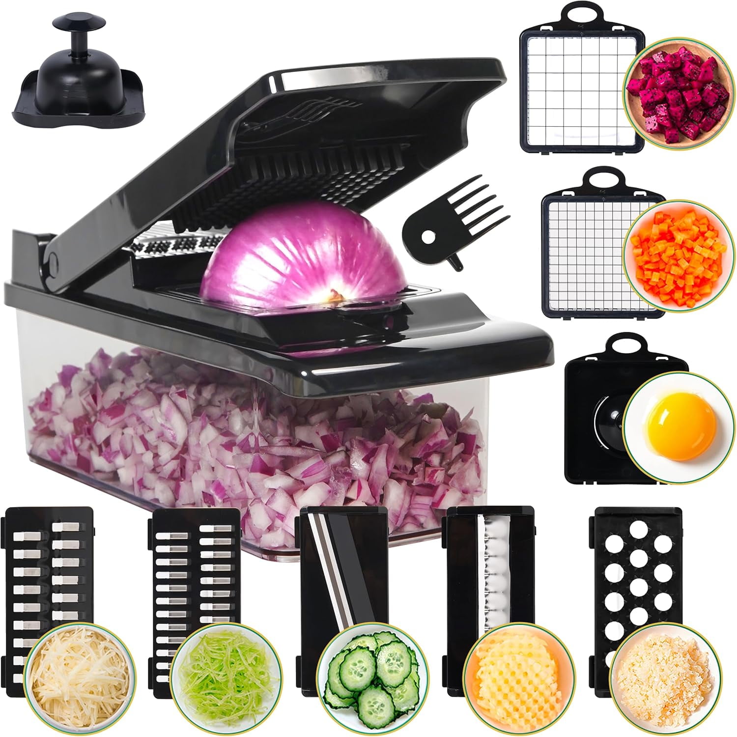 Meichunwang Multifunctional Vegetable Chopper with Container, Vegetable ...