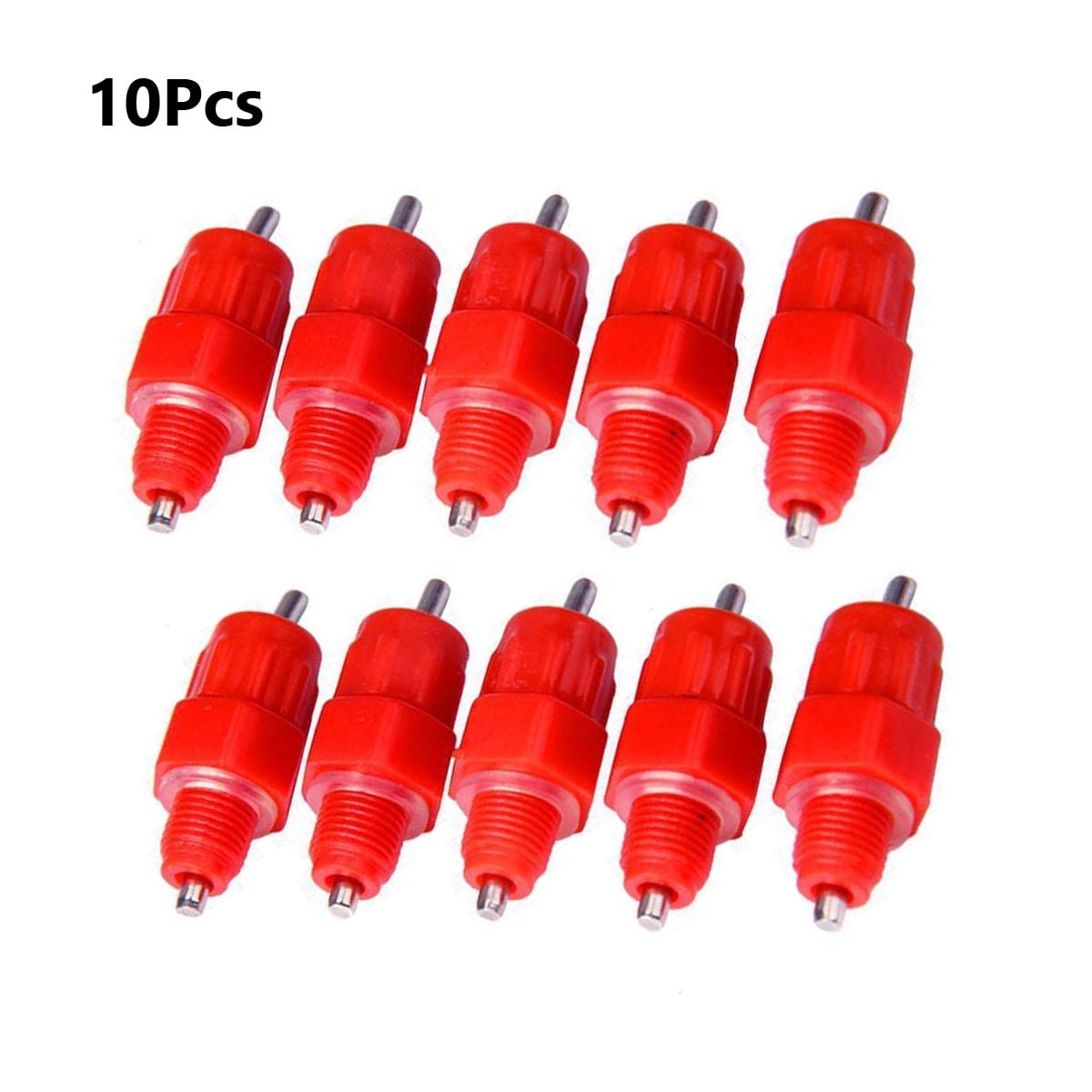 Meidiya 10Pcs Red Automatic Chicken Water Nipple Drinker Feeders ...