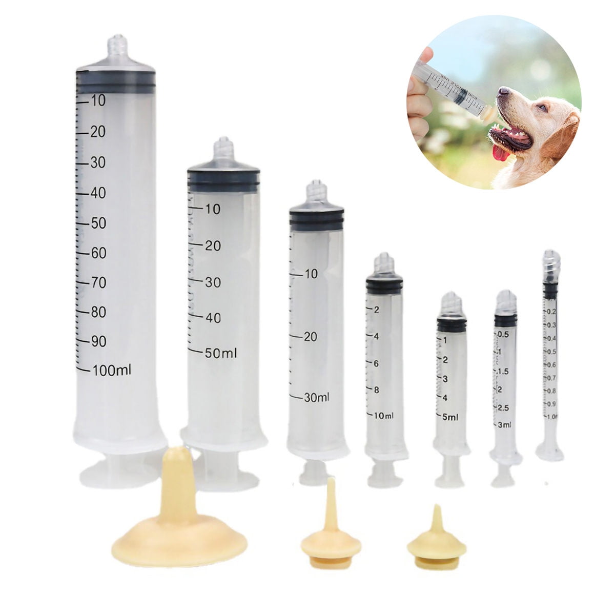 Meidiya 2 Set Pet Syringe Pet Nursing Kits,Anti-choke Pet Pill Shooter ...