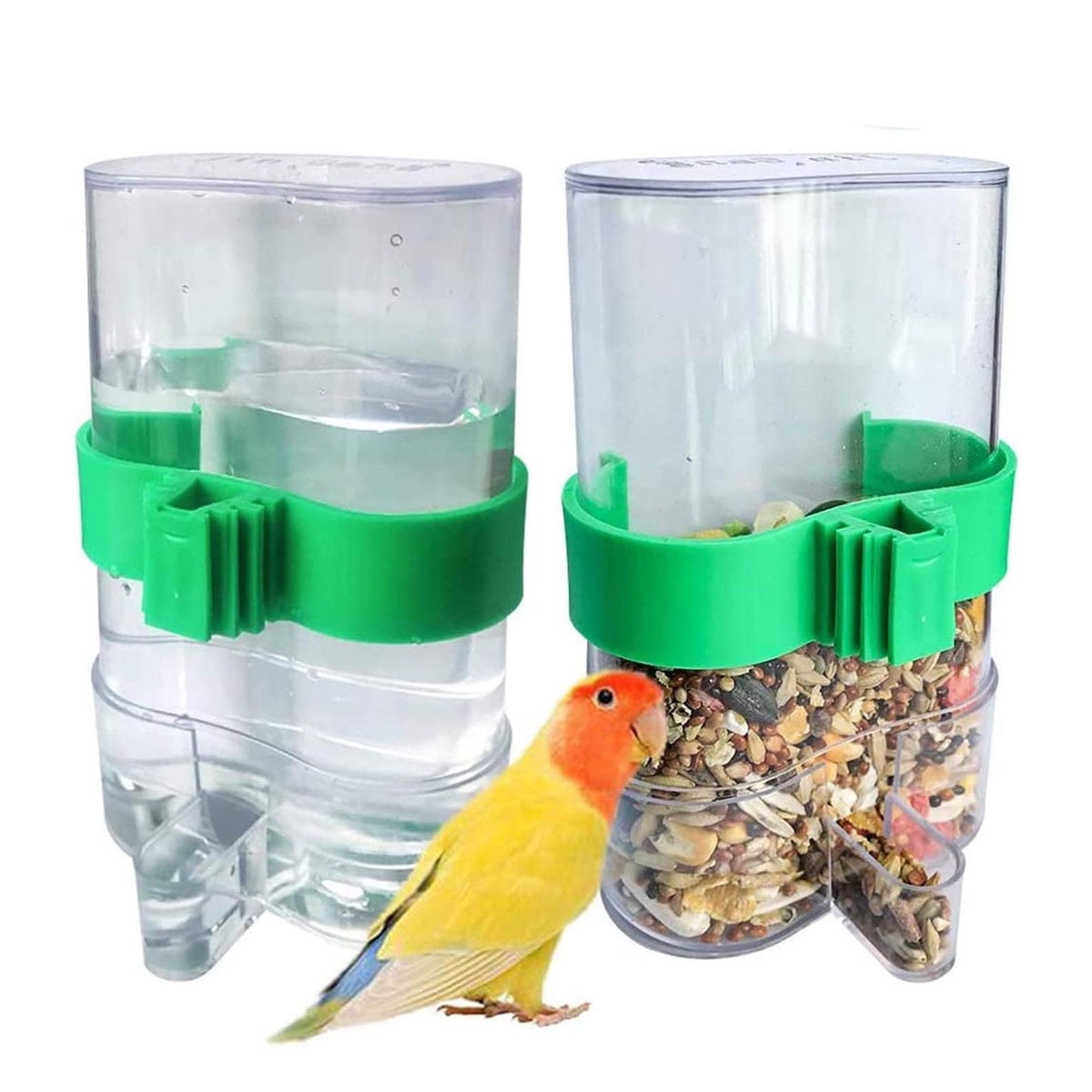 Meidiya Bird Water Dispensers, Automatic Plastic Food Seed Feeder, Cage ...