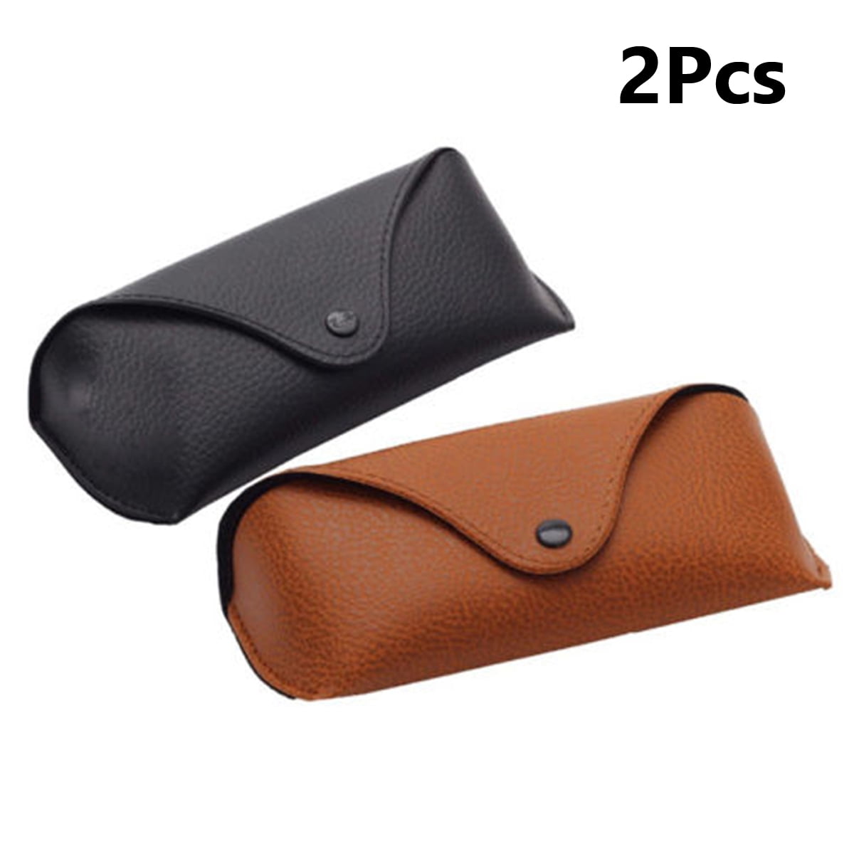 Meidiya 2Pcs PU Leather Eyewear Cases Cover for Sunglasses Women's ...