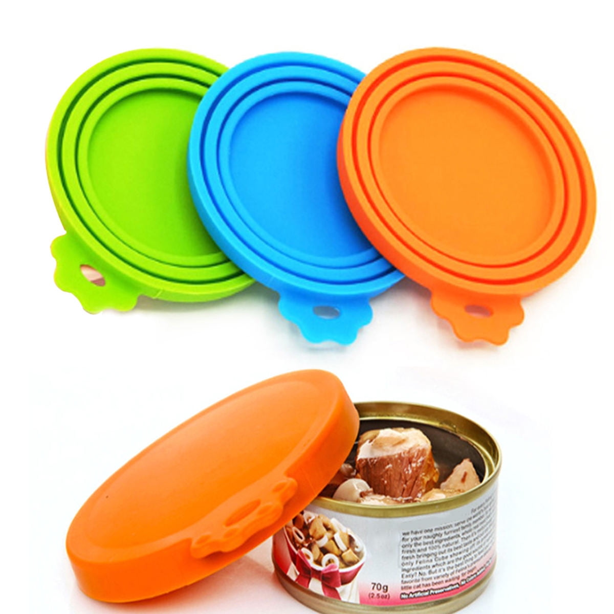 Meidiya 6Pcs/Set Pet Food Can Lids,Universal BPA Free Silicone Can Lids ...
