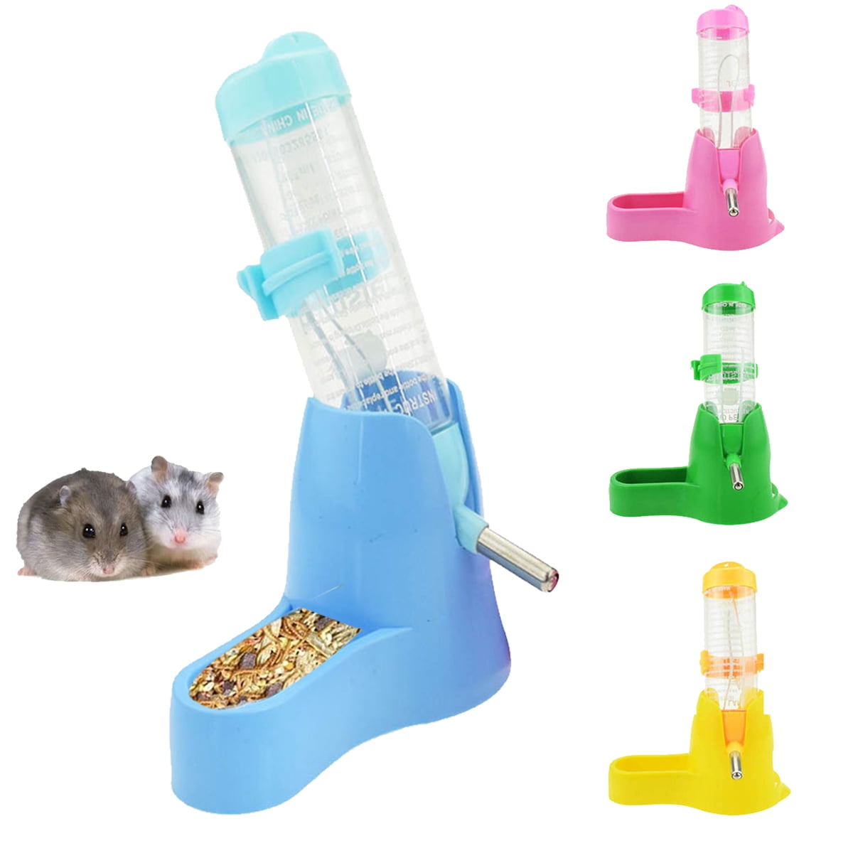 Meidiya 80/120ml Hamster Rabbit Water Bottles 2 in 1 Free Standing ...
