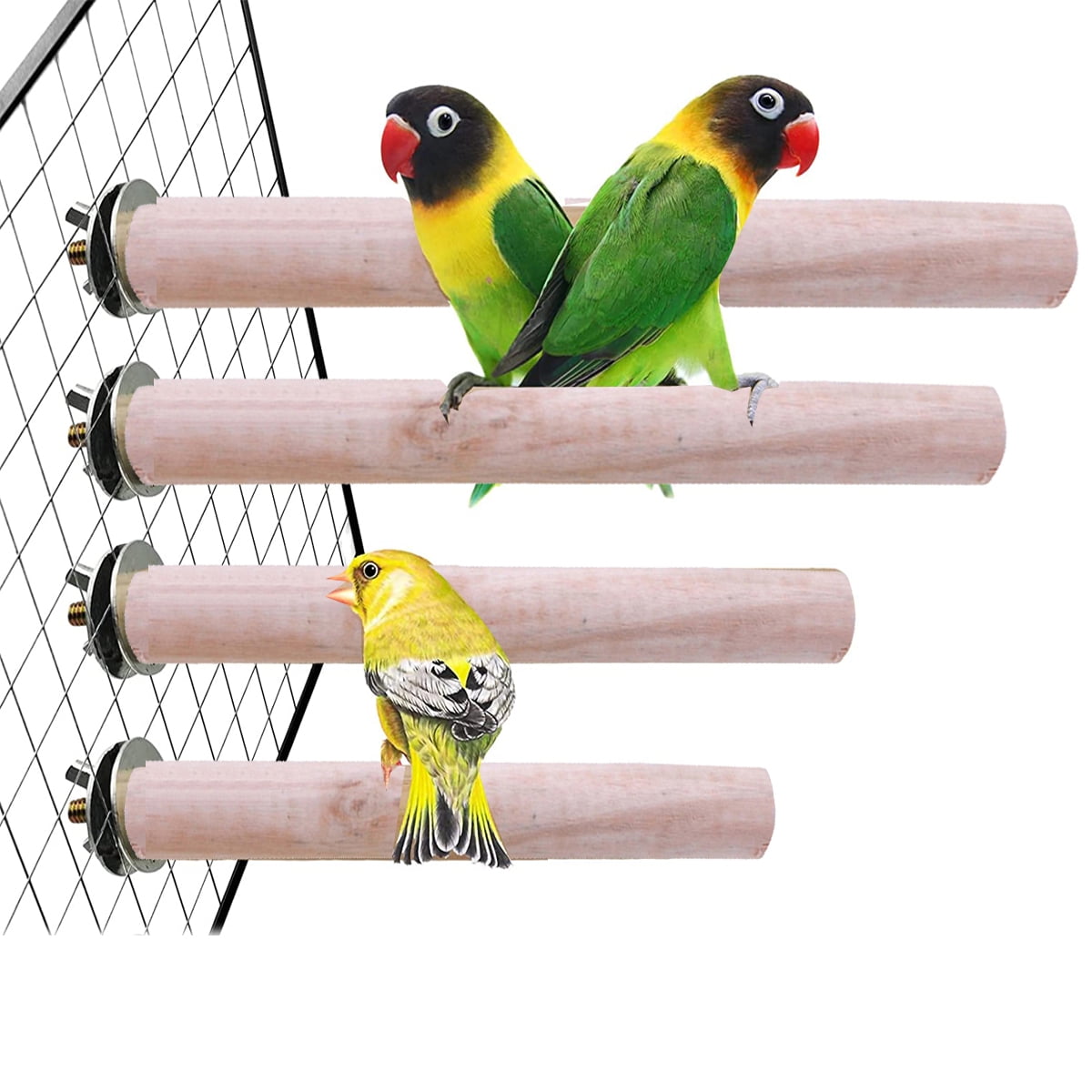 Meidiya Bird Perch Bird Stand Bird Cage Accessories Platform Natural ...