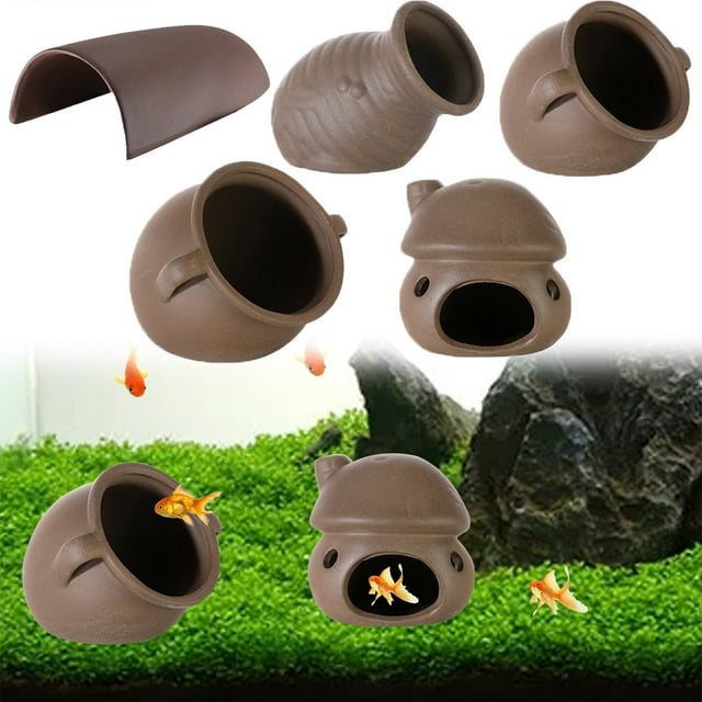 Meidiya Ceramic Aquarium Decoration Rock Caves,Hideaway for Shrimp ...