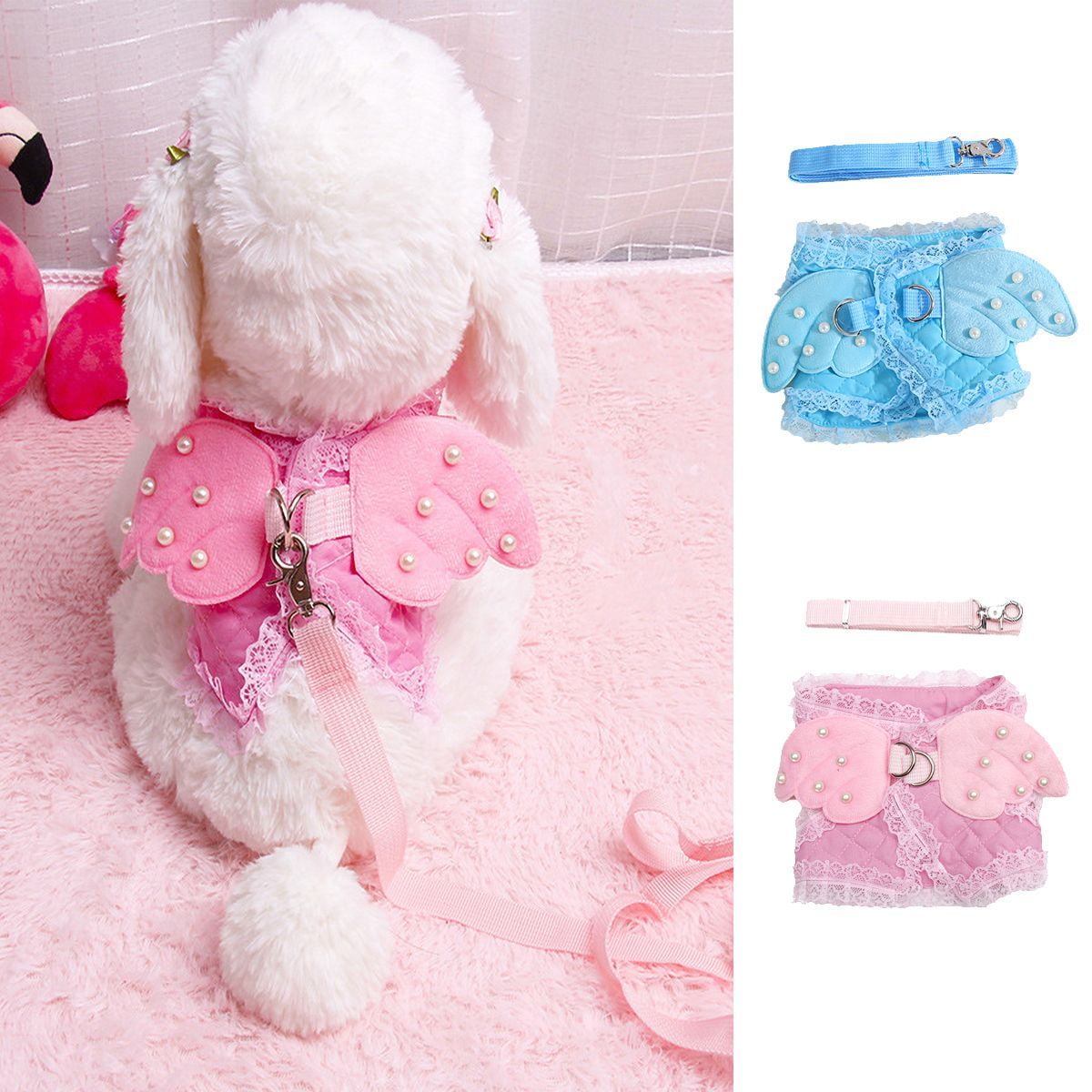 Meidiya Cute Pearl Dog Vest Harness with Leash Set,Adorable Pet Harness ...