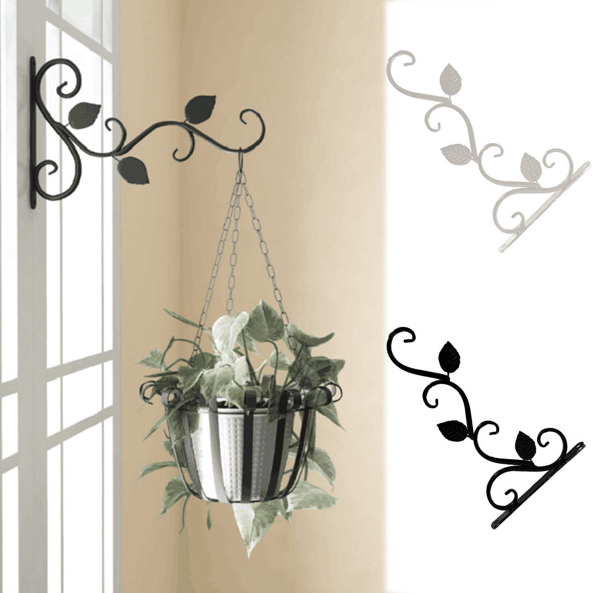Meidiya Metal Plant Hanger Indoor Wall Hanging Planter Basket with Iron ...