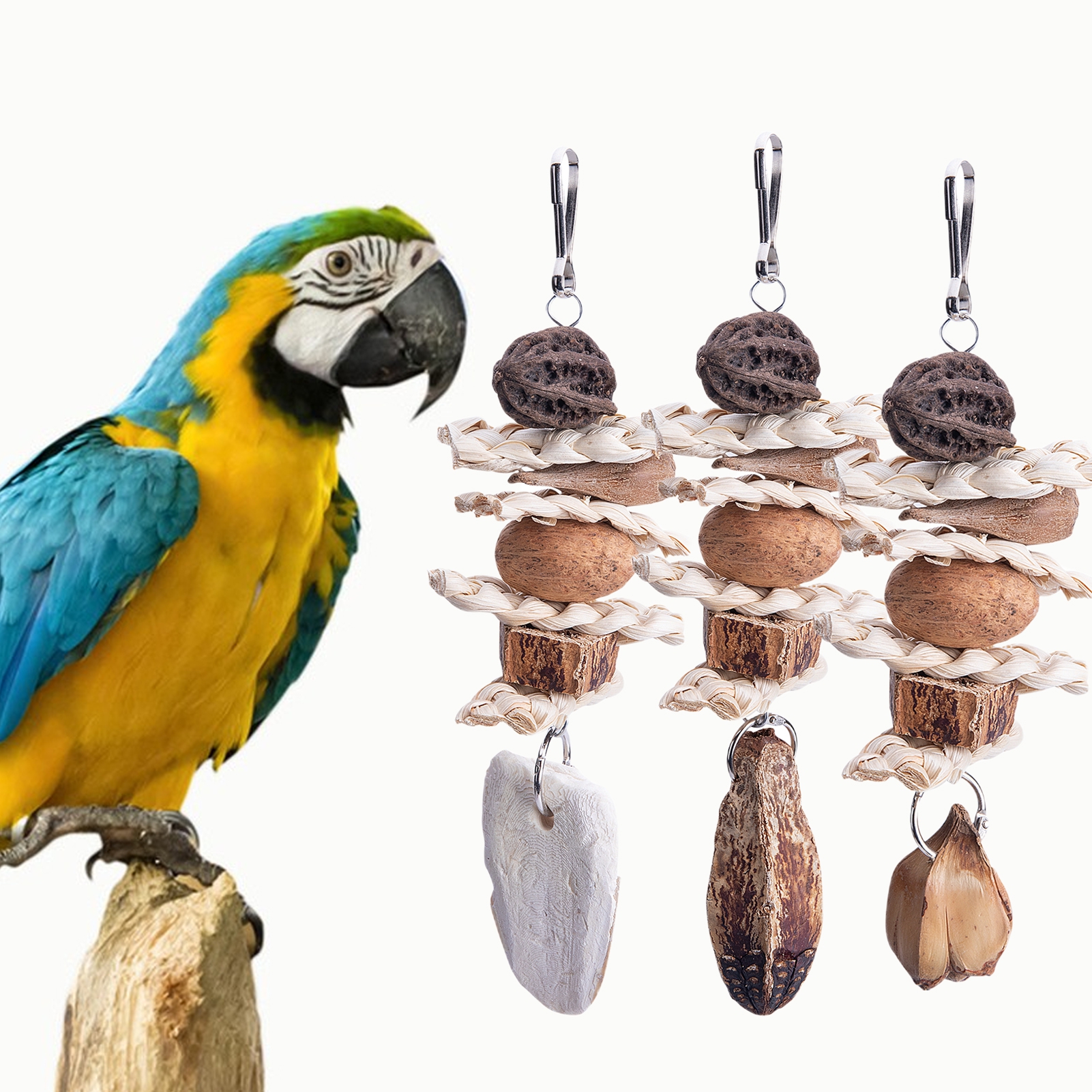 Meidiya Parrot Toy Bite Resistant Natural Materials Anti-fade ...