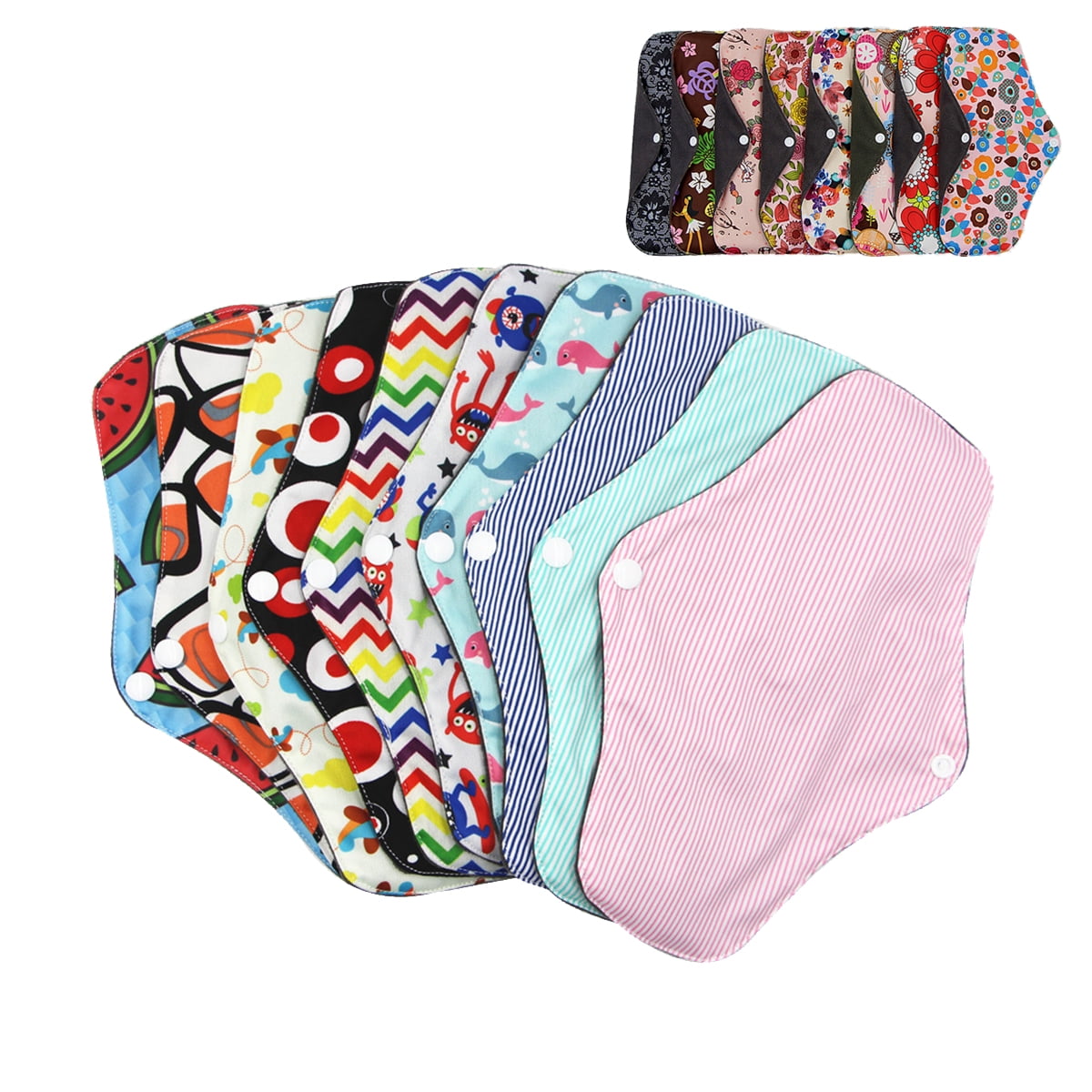 Meidiya Reusable Menstrual Pads,Waterproof Bamboo Charcoal Inner Lady ...