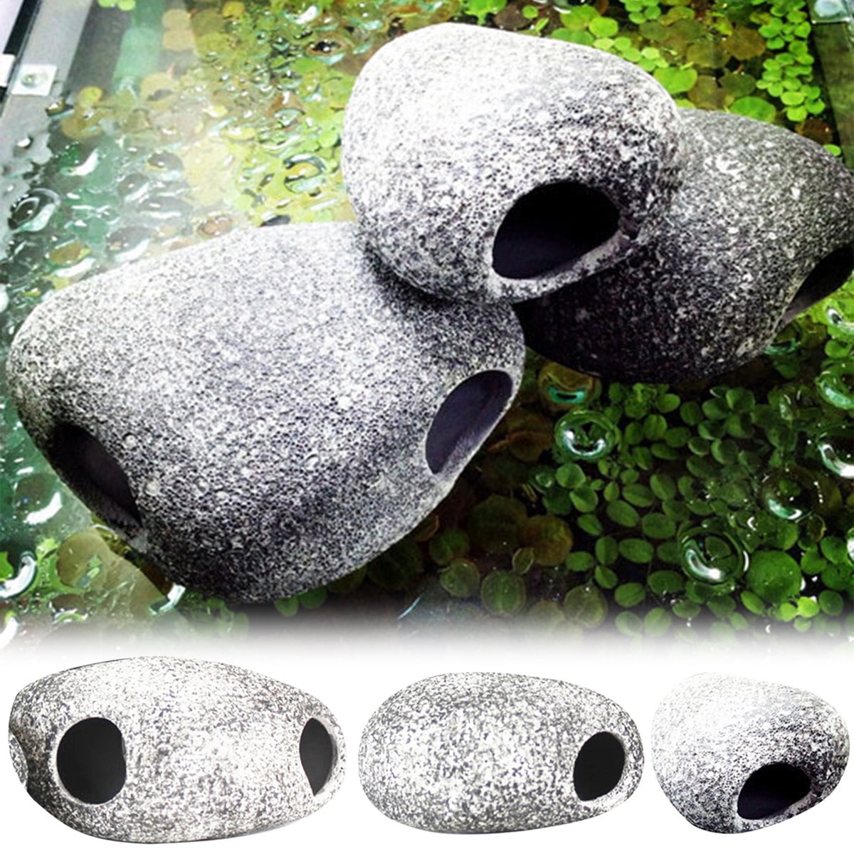 Meidiya Stackable Aquarium Decoration Resin Rock Caves, Hideaway for ...