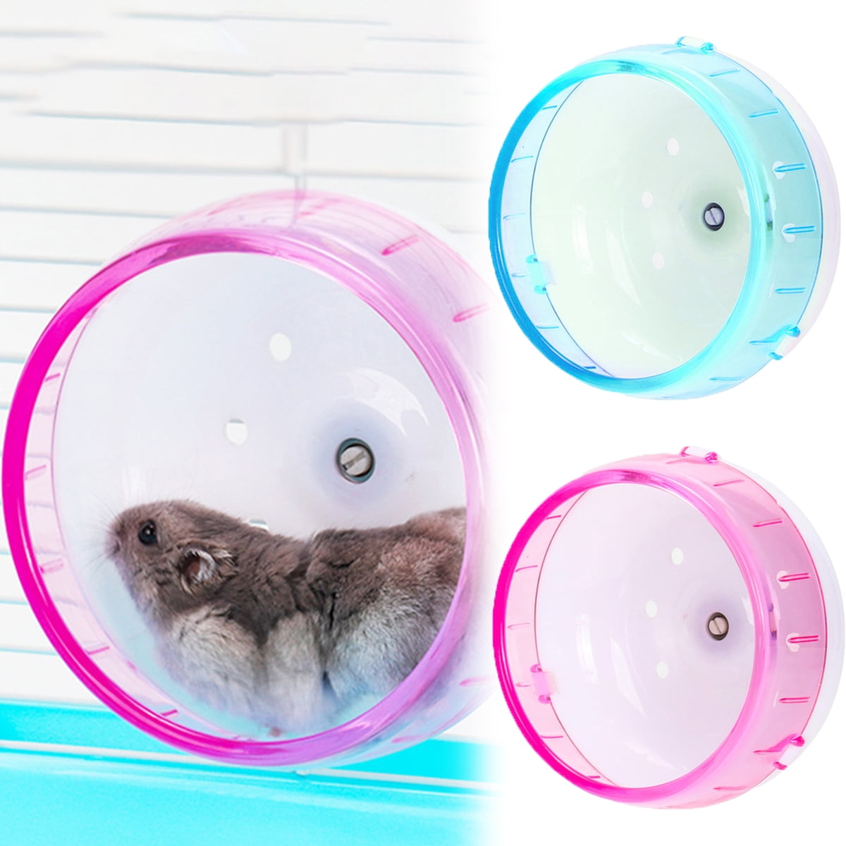 Meidiya Super-Silent Hamster Exercise Wheels - Durable Hamster Toys for Hamster Cage,Quiet ...