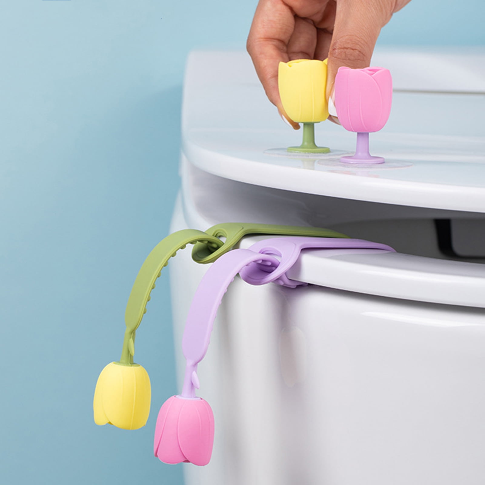 Meidiya Toilet Lid Lifter Universal Keep Sanitary Soft Silicone Tulip ...