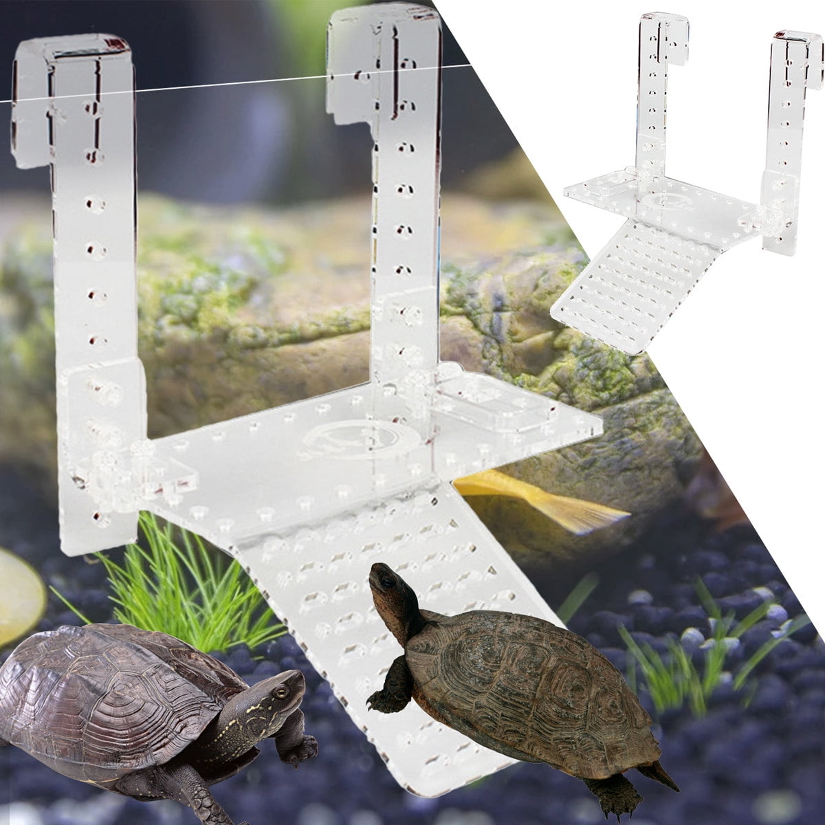Meidiya Turtle Climbing Ladders Basking Platform And Feeding Trough