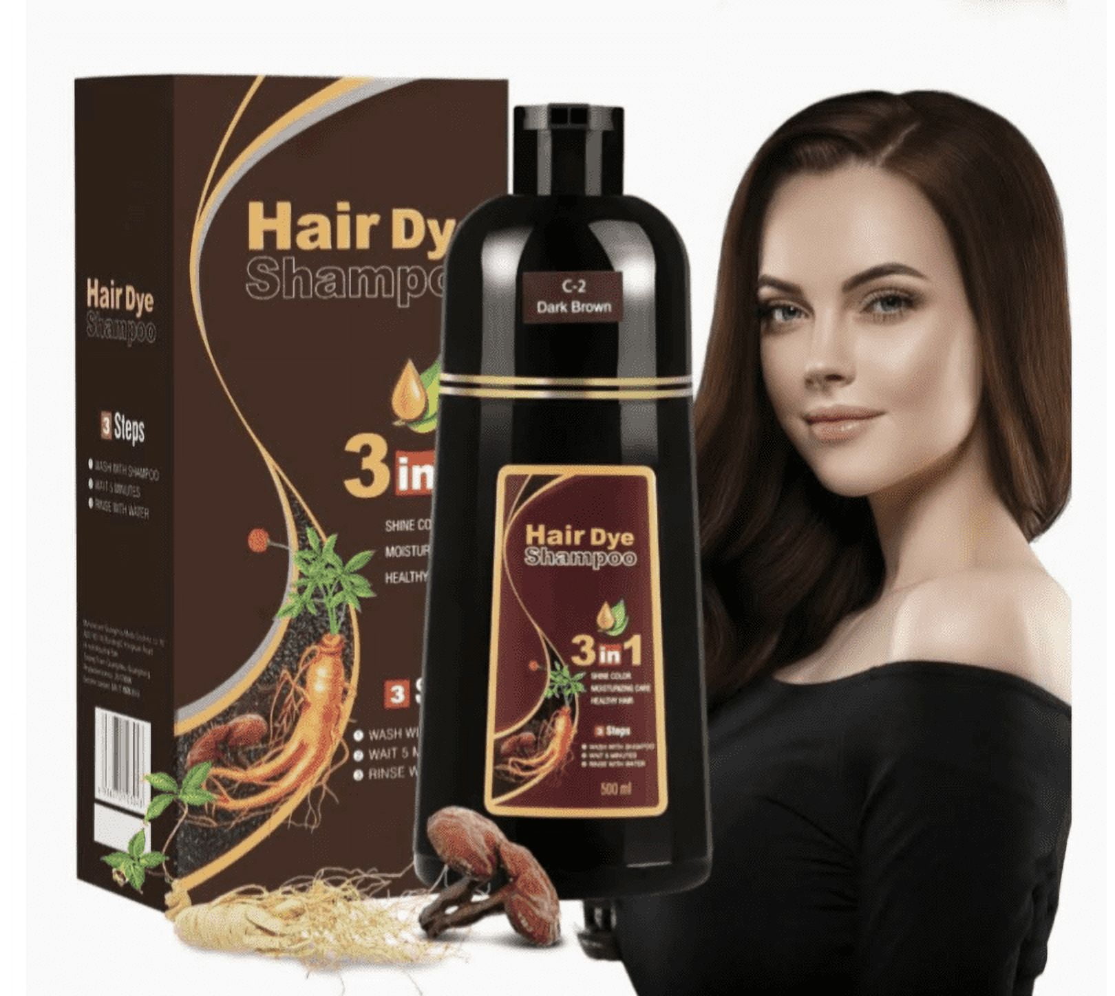 Meidu 3-in-1 Hair Dye Shampoo, Covers Gray, For Men & Women, Shine ...