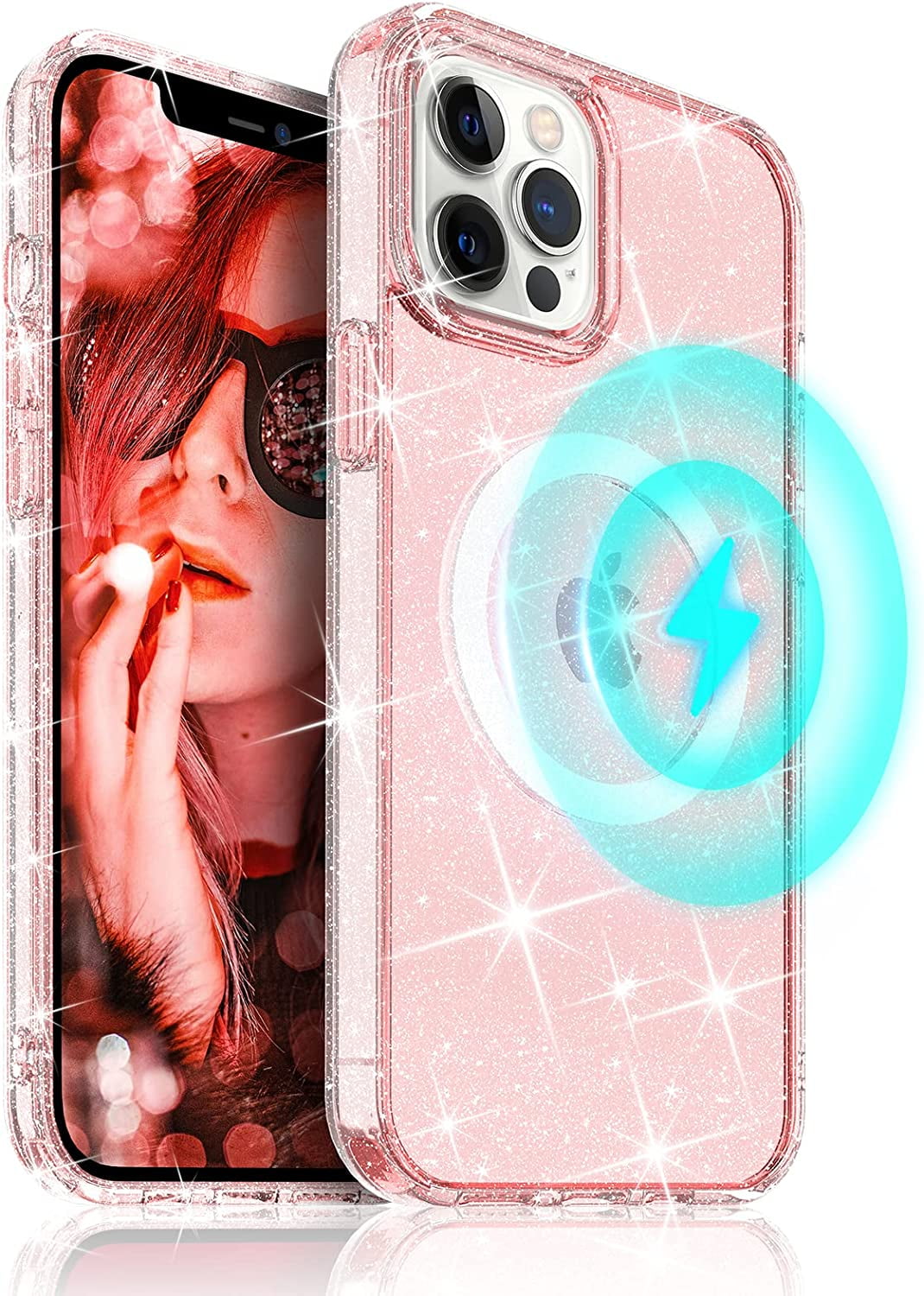 Meifigno Glitter Magnetic Case Designed for iPhone 13 Pro Max 6.7 ...