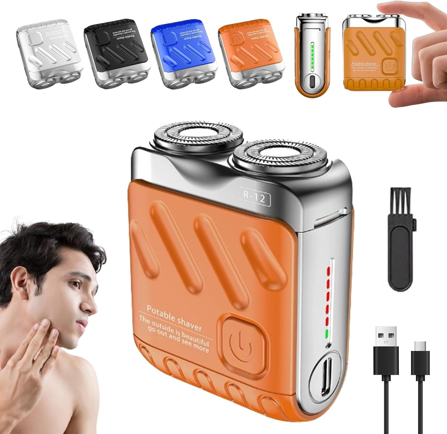 Meigline Mini Shaver - 2026 Small Steel Cannon Suspended Magnetic Blade ...