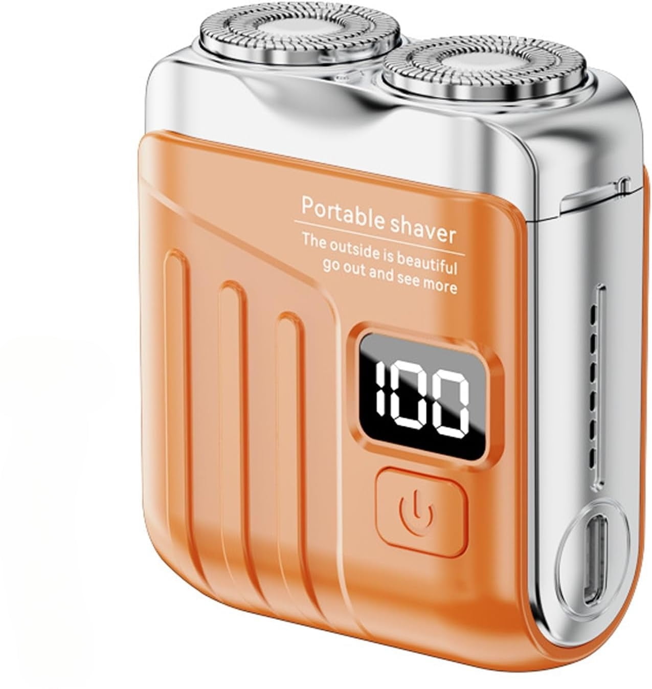 Meigline Mini Shaver, Portable Rotary Dual Ring Electric Shaver, Mini ...