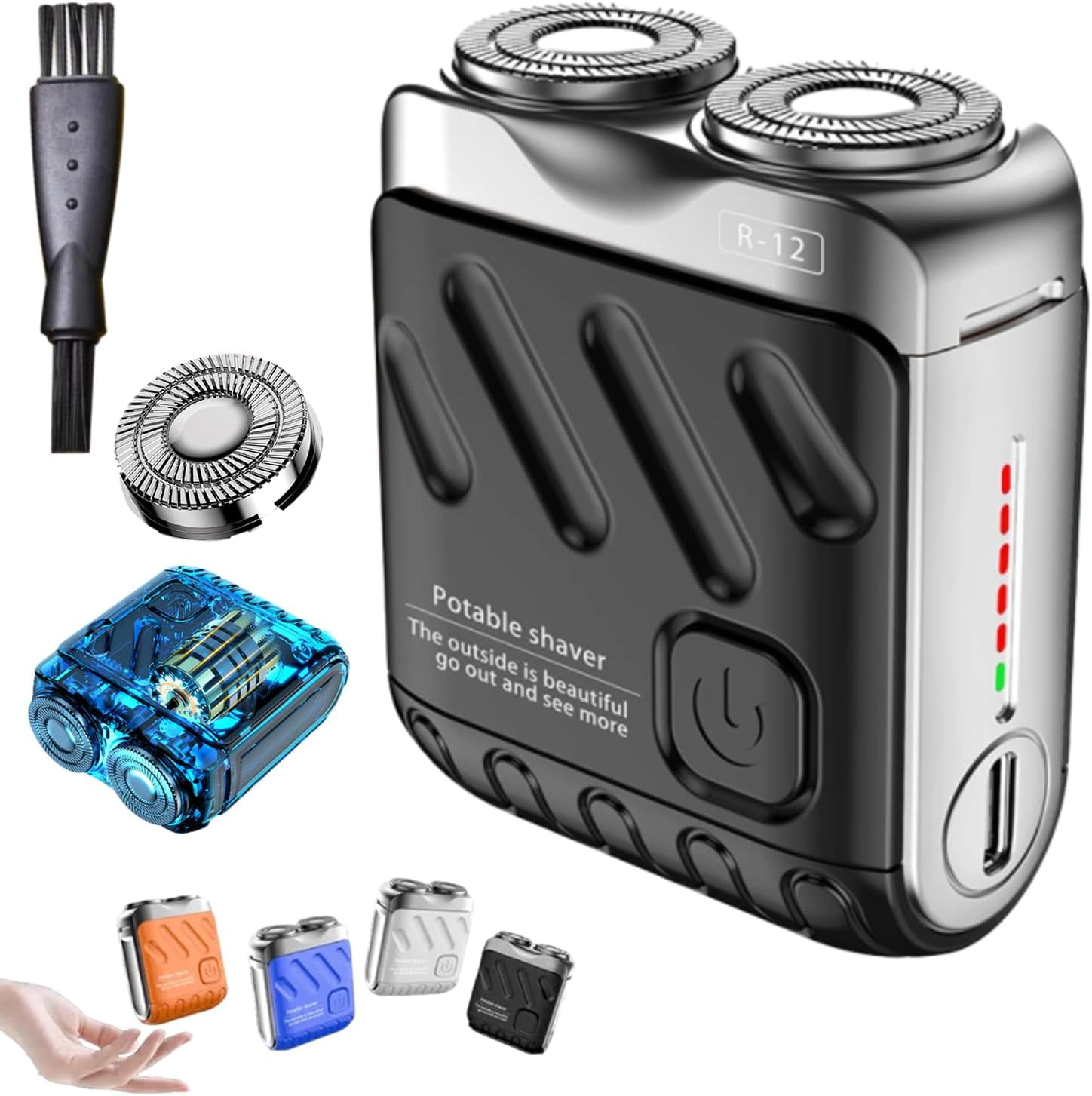 Meigline Mini Shaver, Small Steel Cannon Suspended Magnetic Blade ...