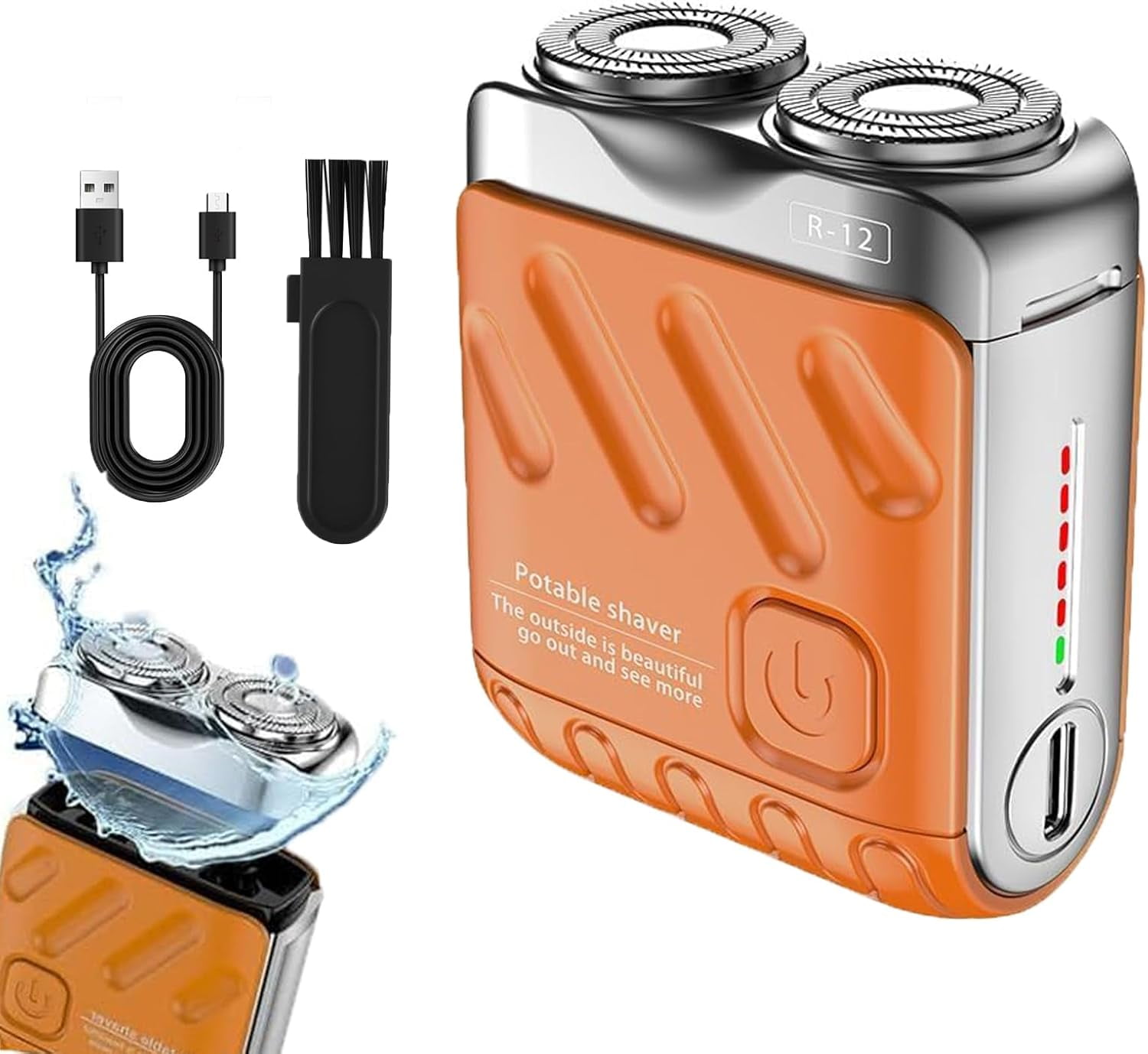 Meigline Mini Shaver,Small Steel Cannon Suspended Magnetic Blade Shaver ...