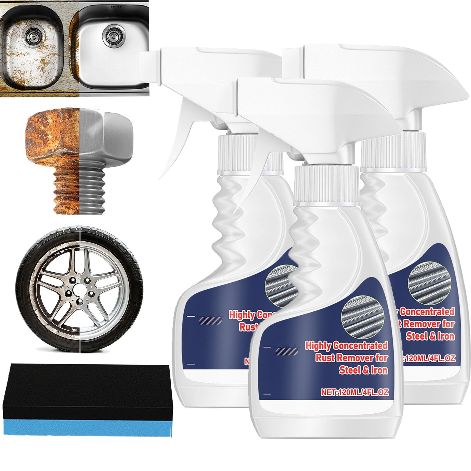 Meigline Rust Remover,Highly Concentrated Rust Remover for Steel & Iron ...