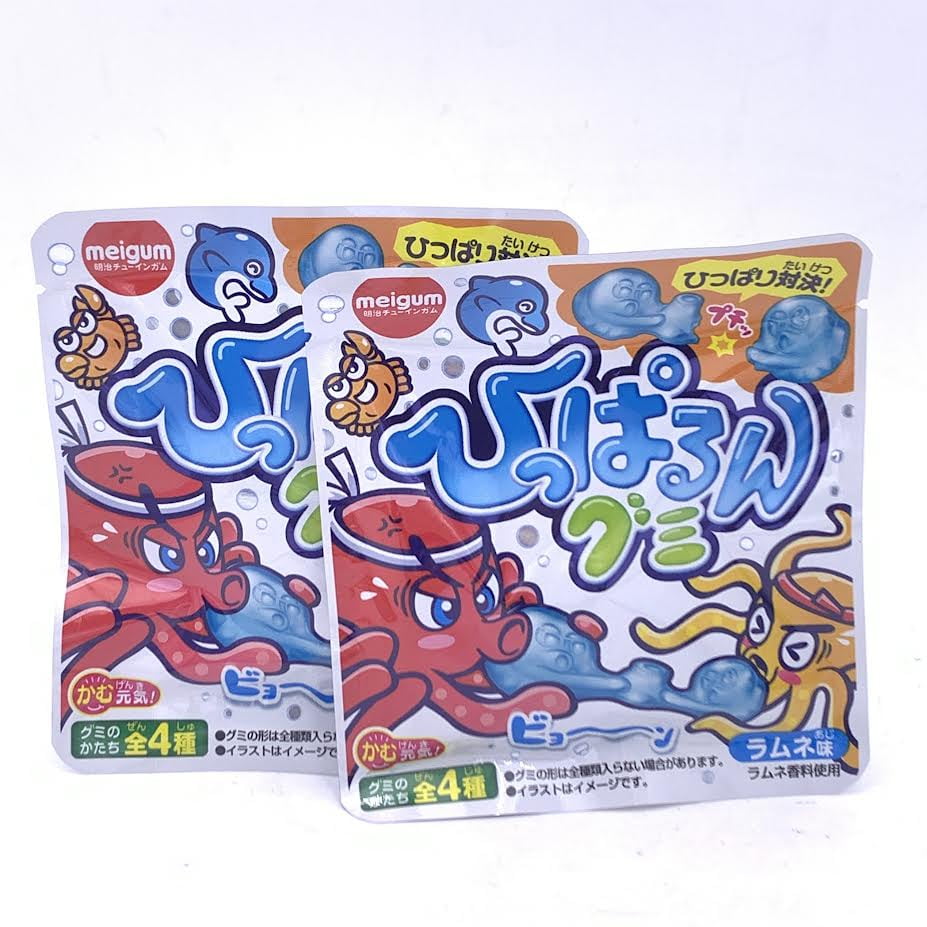 Meigum Hipparun Gummy Umi no Nakama Ramune Flavor 19gX2bags - Walmart.com