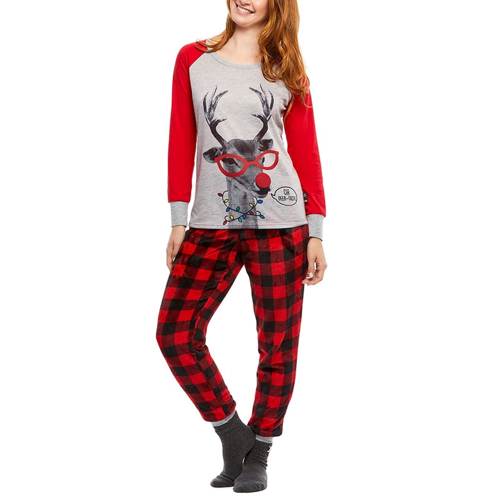 Meihuid 2023 Family Christmas Pjs Matching Sets Christmas Pajamas Long ...