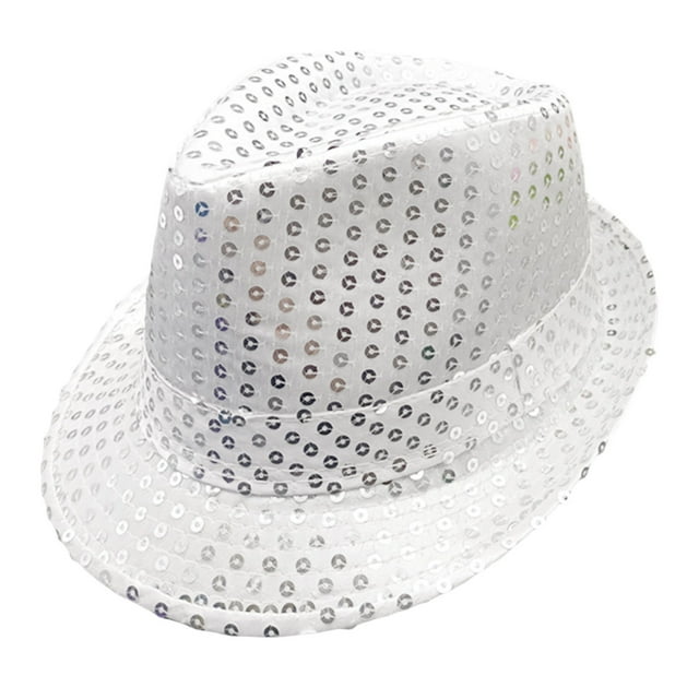 Meihuid Sparkling Sequins Jazz Hat for Men and Women, Ideal for Stage ...