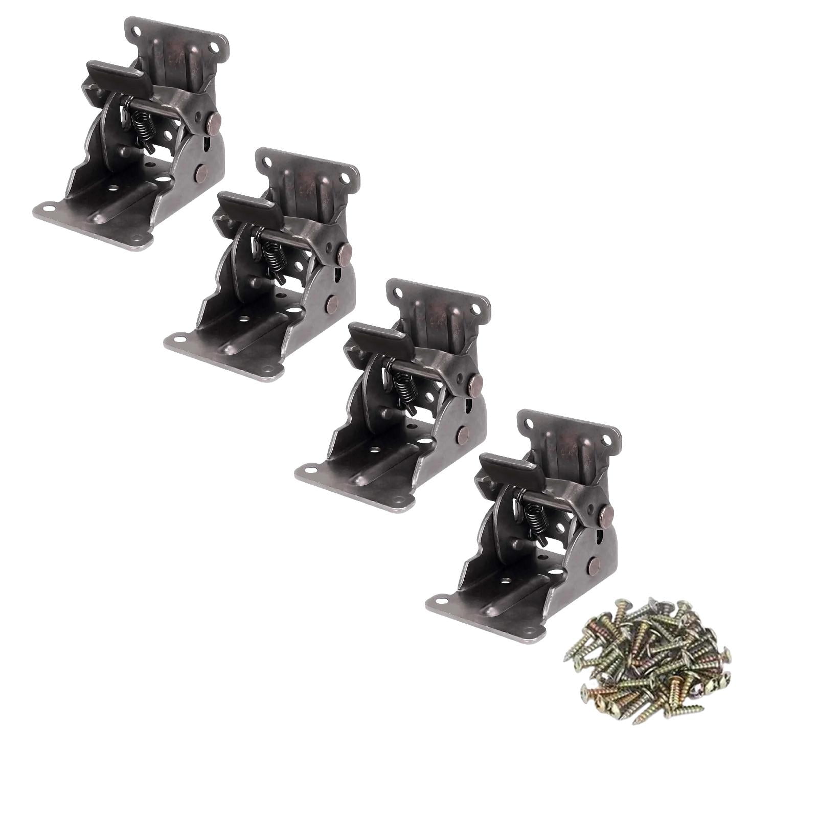 Meiiso 4Pcs (Black) 90 Degree Self-Locking Black Folding Hinge ...