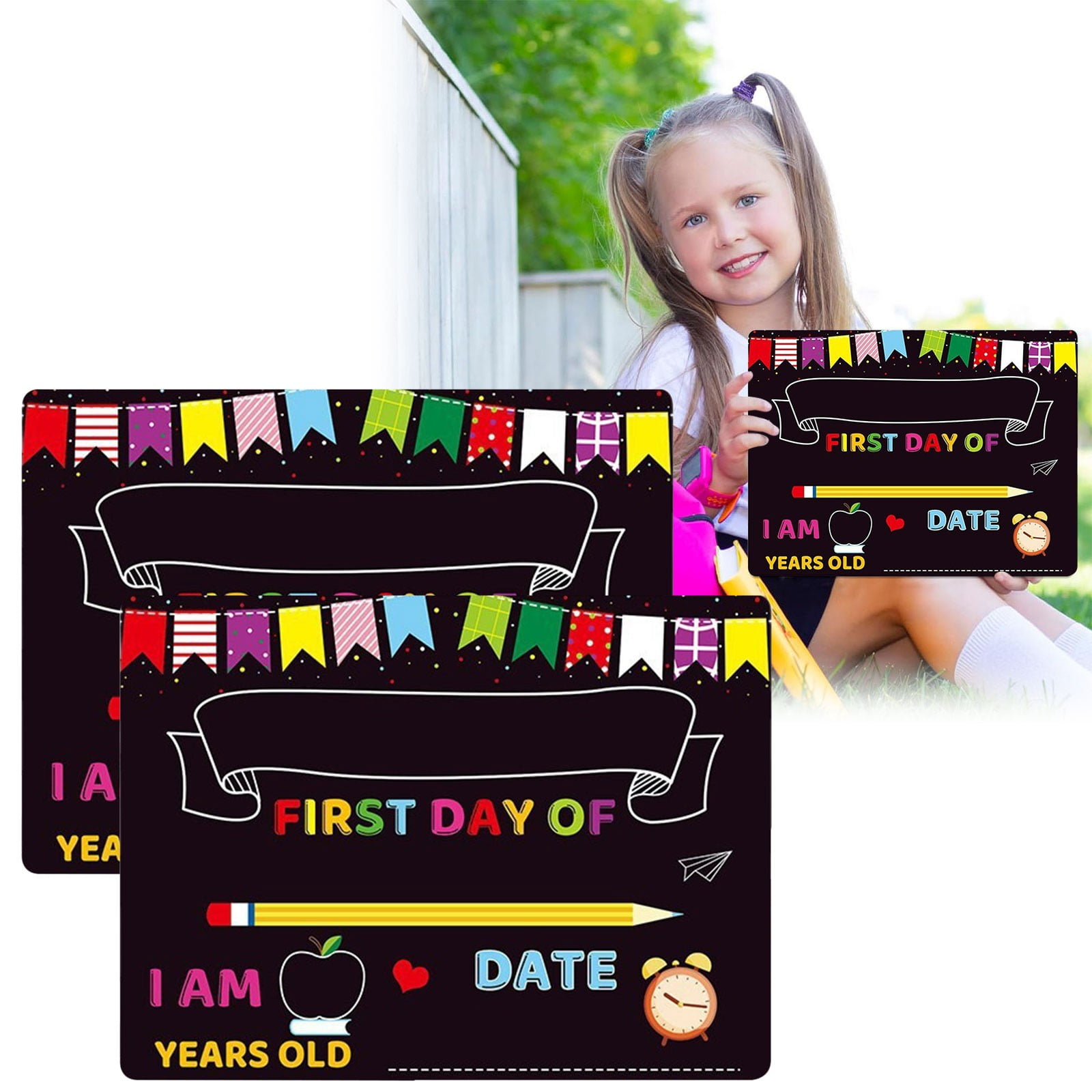 Meiiso DIY First Day of sch l Chalkboard, Pencil, Chalkboards Decorate ...