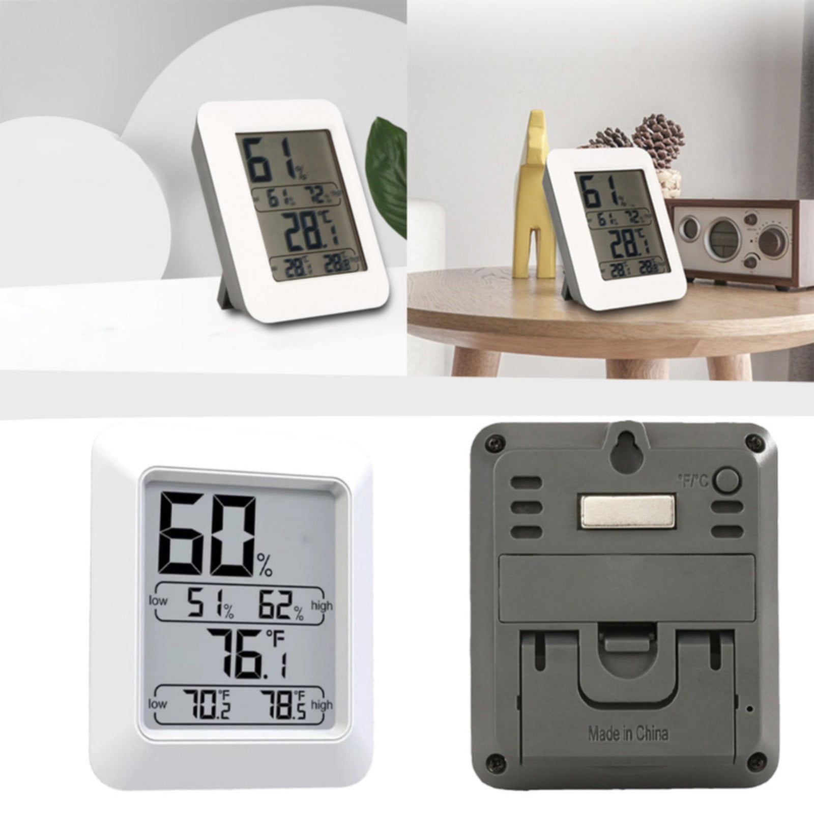 Meiiso Discounted Stock! 2 Pcs Digital Thermometer Hygrometer, Indoor ...