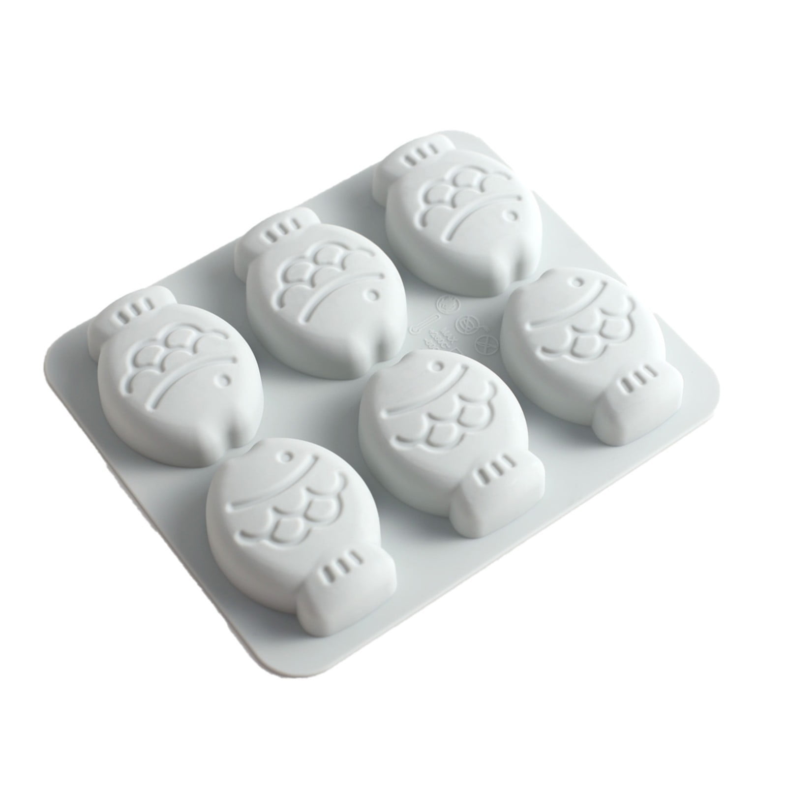 Meiiso Diy Baking Tray 6 with Cartoon Cute Fish Cake Mold Blue Food ...