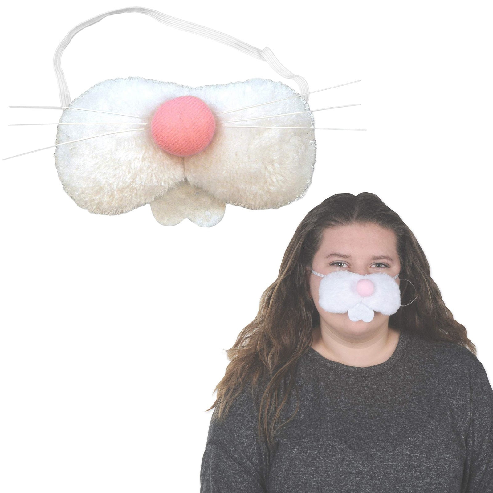 Meiiso Easter Bunny Nose,Plush Bunny Nose Easter Costume Accessory For ...