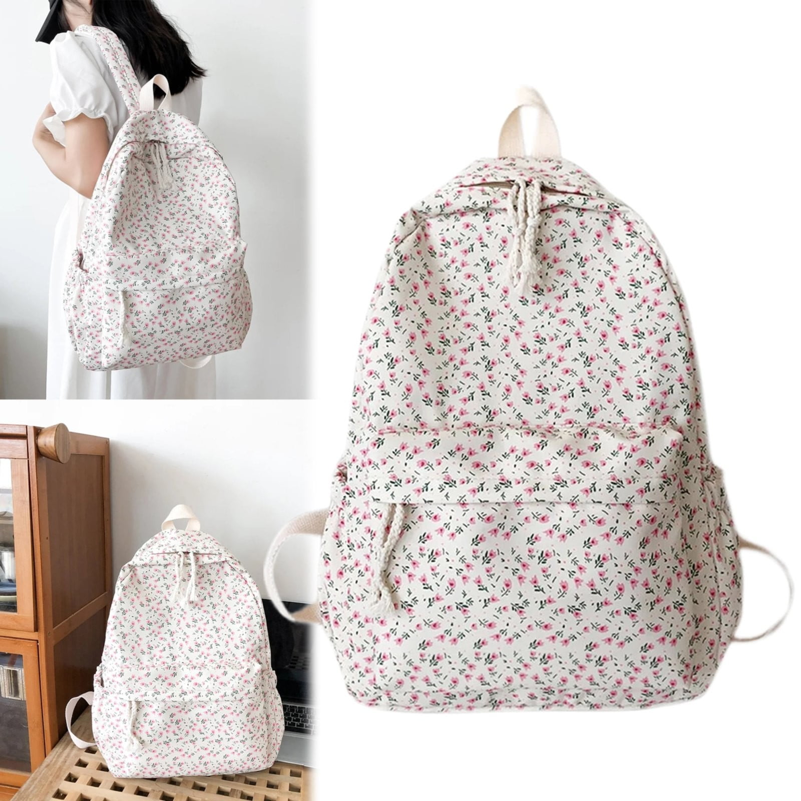 Meiiso Floral Printed Backpack for Women - Learners sch l Bag, Learners ...