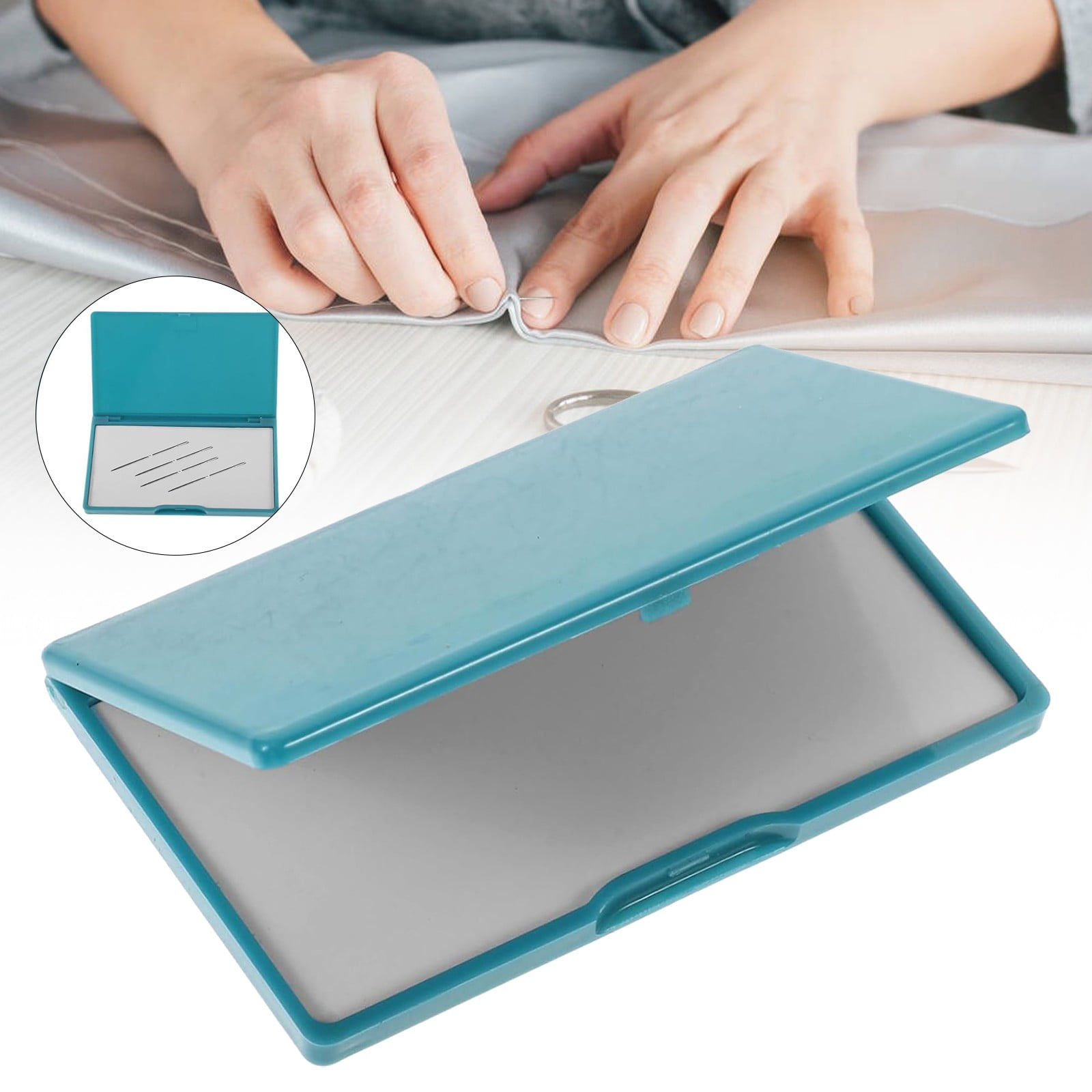 Meiiso Green Sewing Needle Storage Case, Green Sewing Needle Case with ...