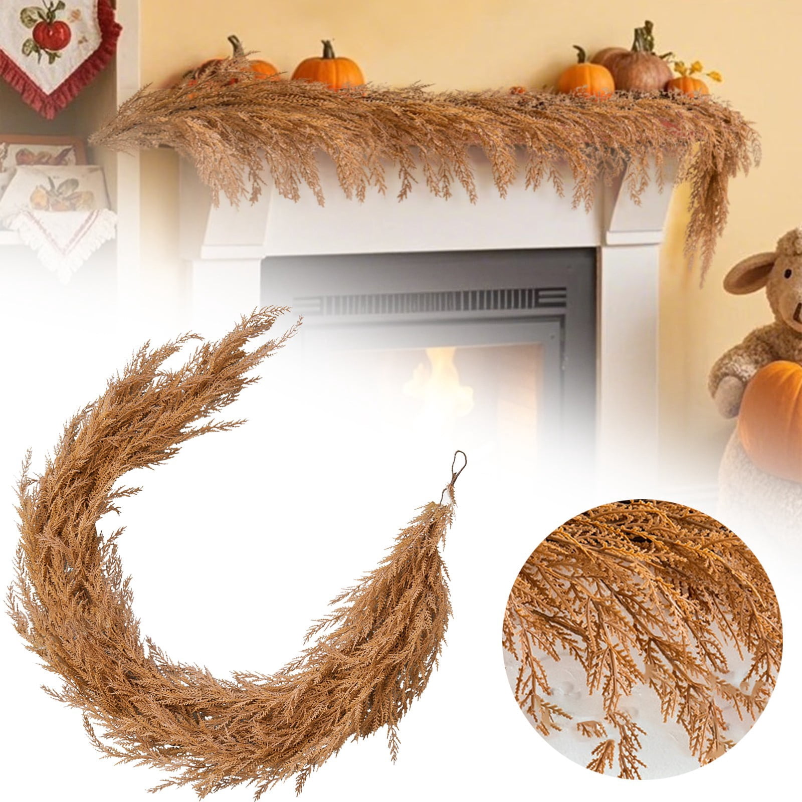 Meiiso Halloween Vine Garland (Artificial Horsetail Grass, Spooky Home ...