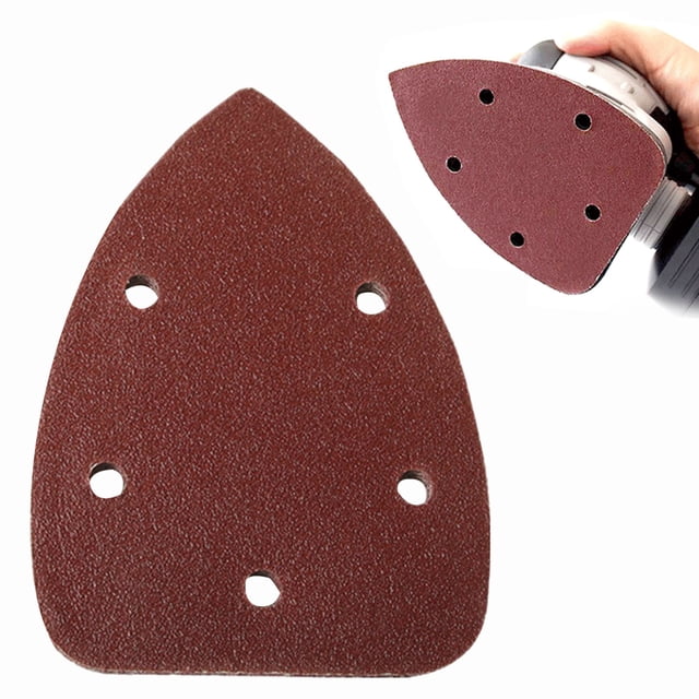 Meiiso Hook & Loop Sanding Sheets, Grit Detail Sander Paper, 5-Hole ...