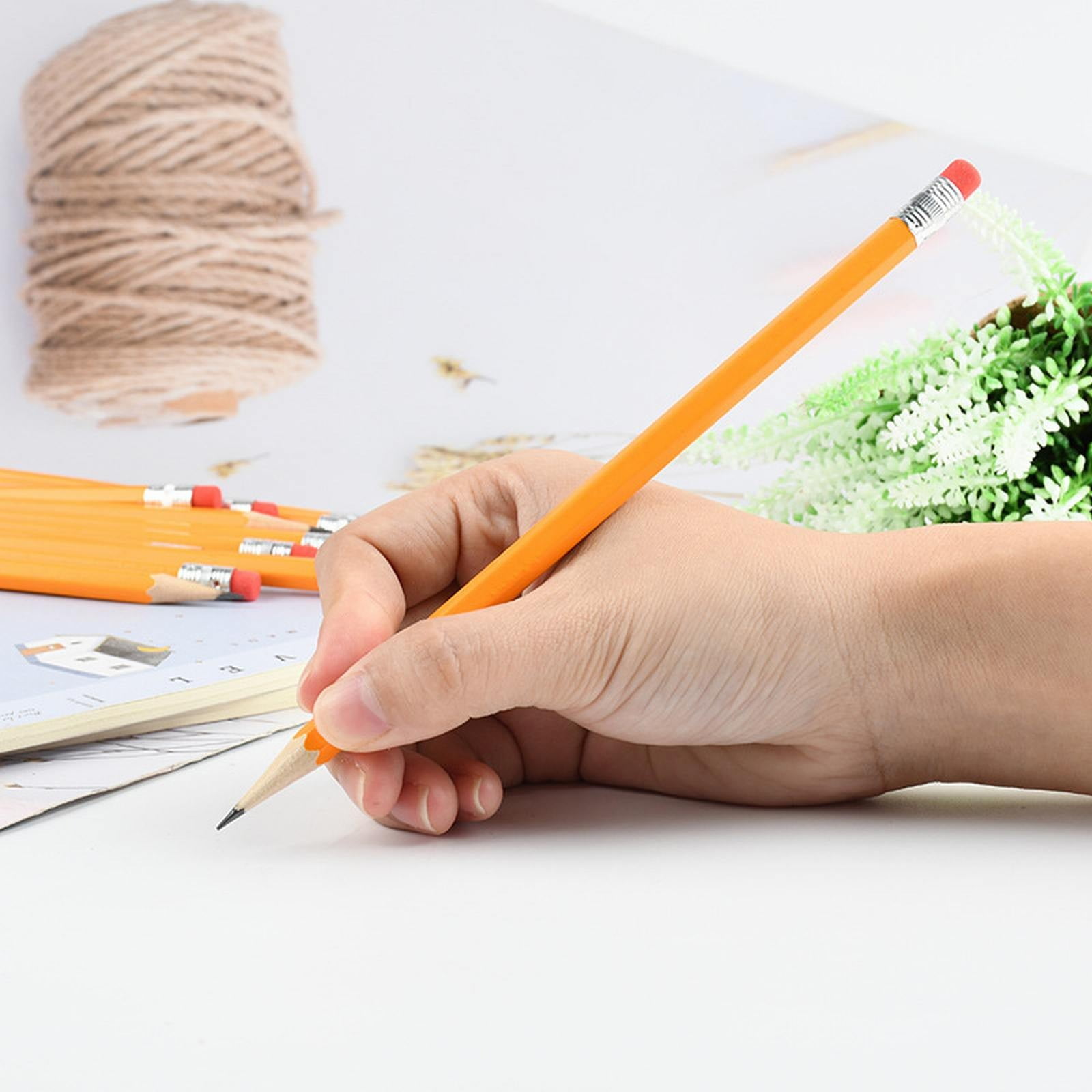 Meiiso Red HB Pencil with Eraser - Blank Learners Writing Pencils for ...