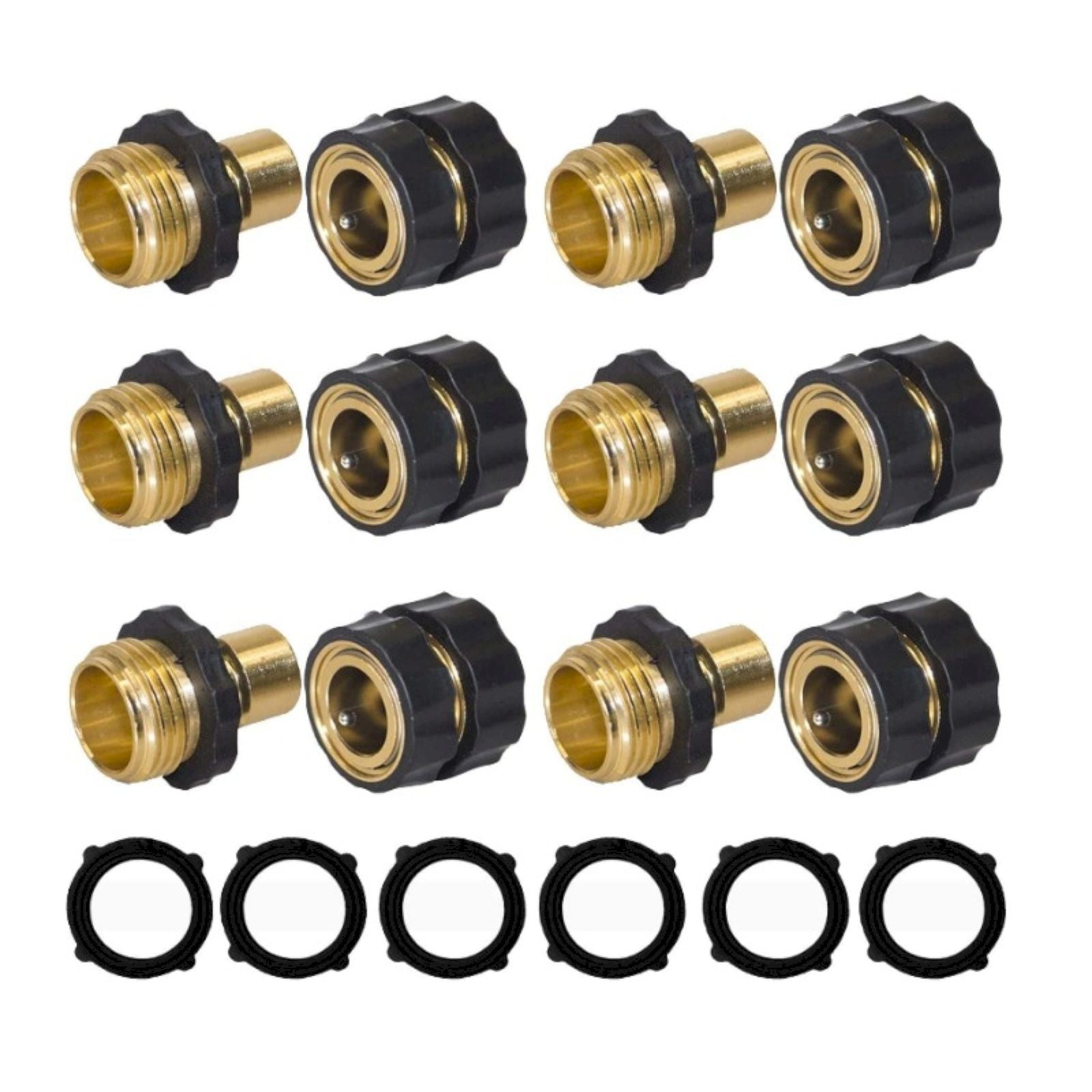 Meiiso Today'S Specials 3/4" Garden Hose Quick Connectors 6Pcs, 3/4 ...