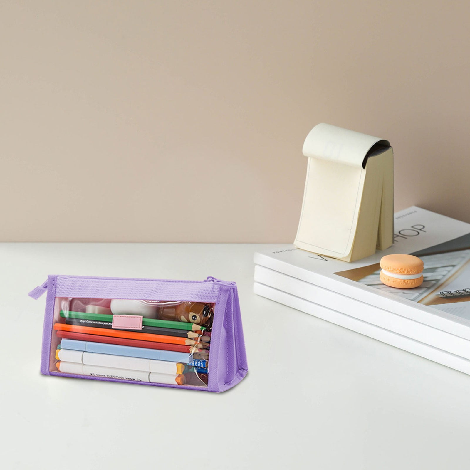 Meiiso Transparent Pencil Case, Purple, Pencil Case to Make Learning ...