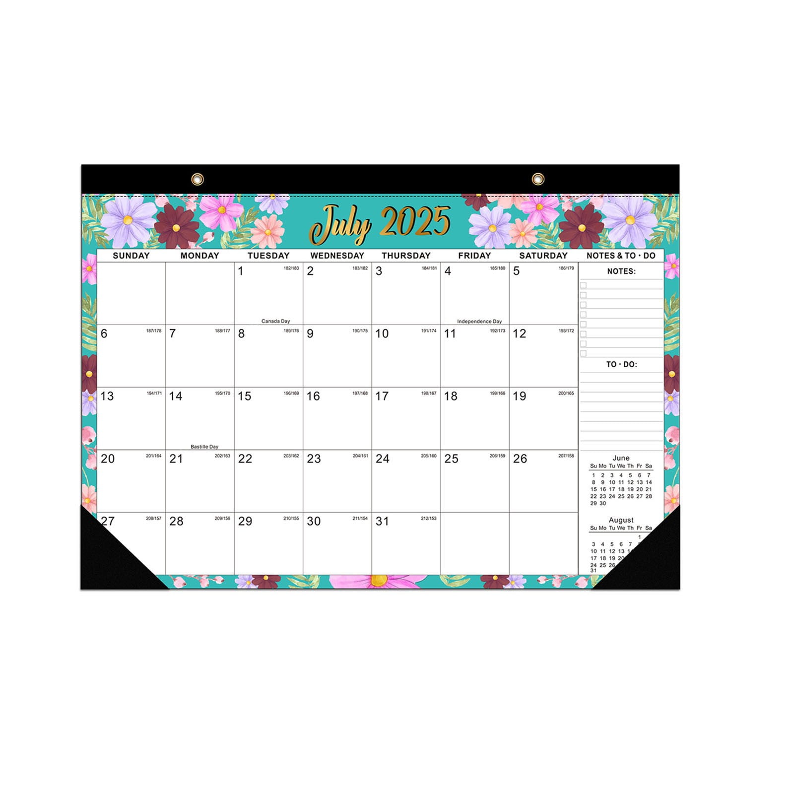 Meiiso Watercolor Flowers 2025-2026 Wall Calendar - July 2025 to Dec ...