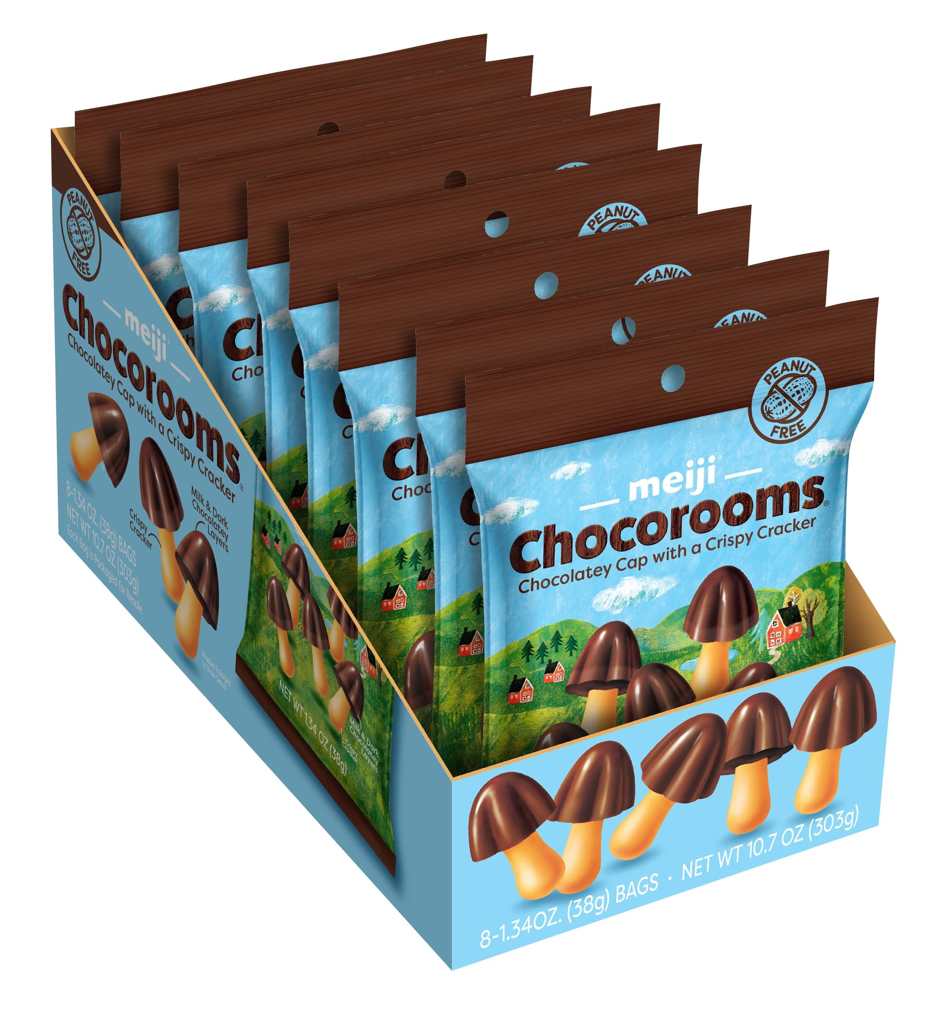Meiji Chocorooms Crispy Crackers, BCF26 Milk and Dark Chocolate ...