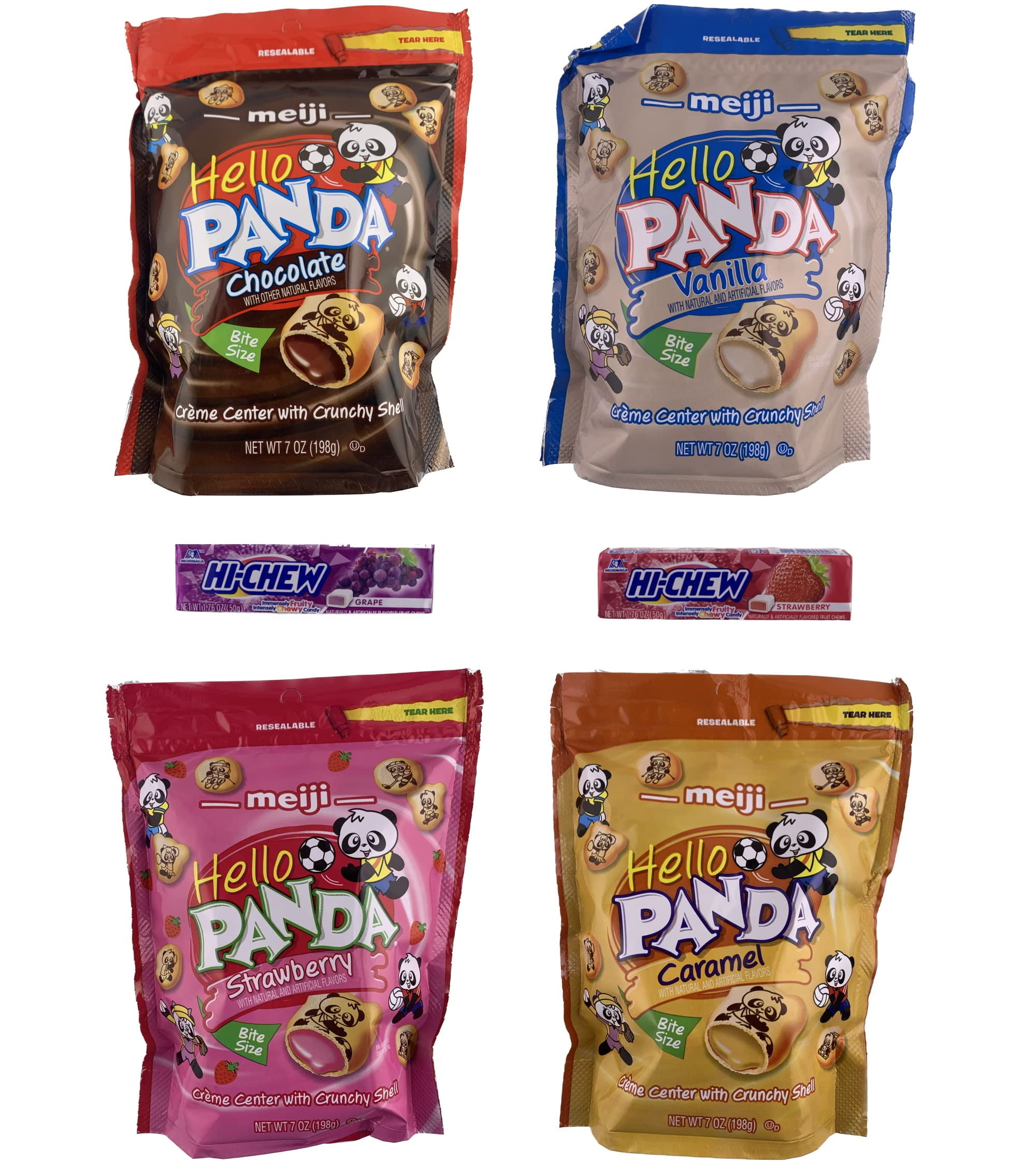Meiji Hello Panda Cookies Variety Pack- 4 H2FSDFlavors Hello Panda ...