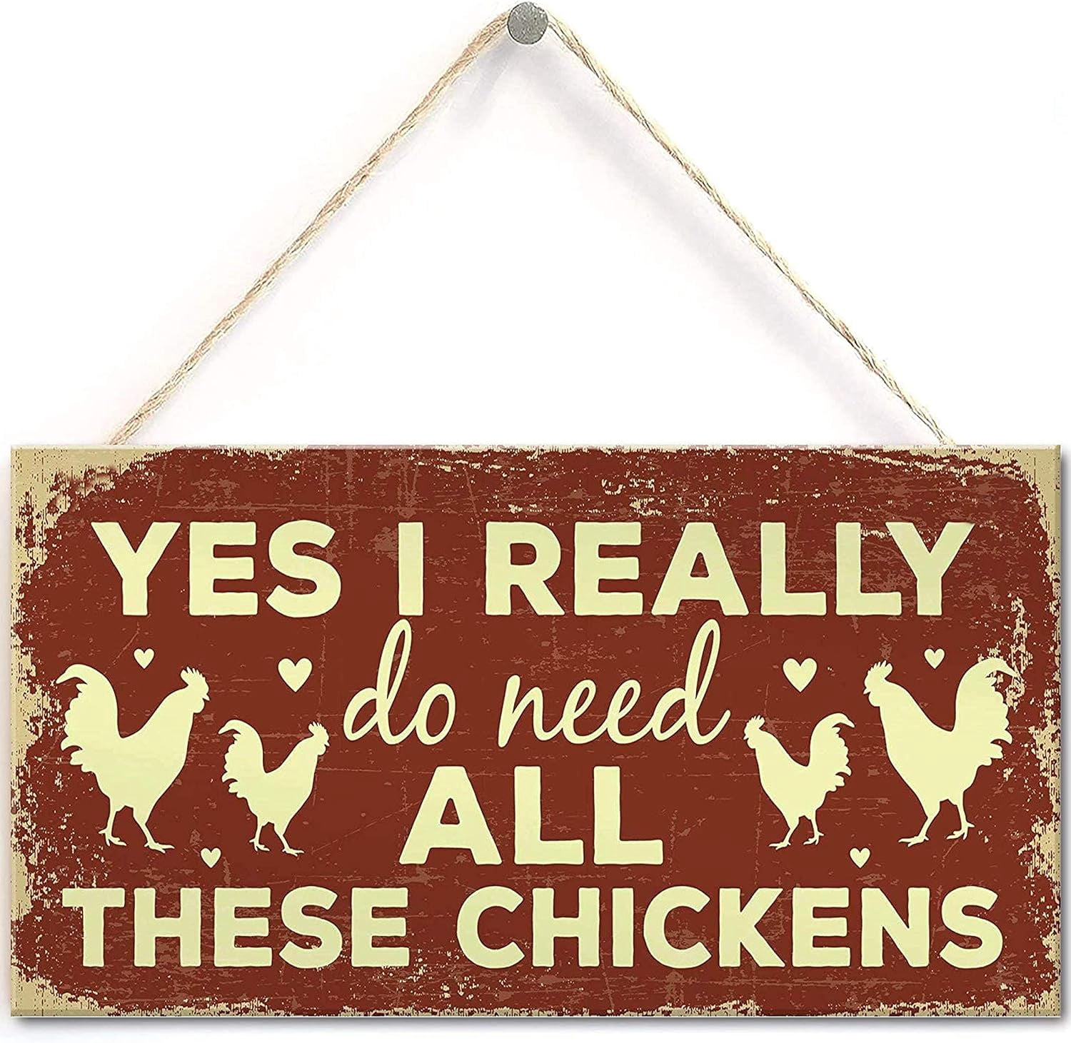 Meijiafei Funny Chicken Sign For Chicken Lovers Novelty Birthday Gift ...