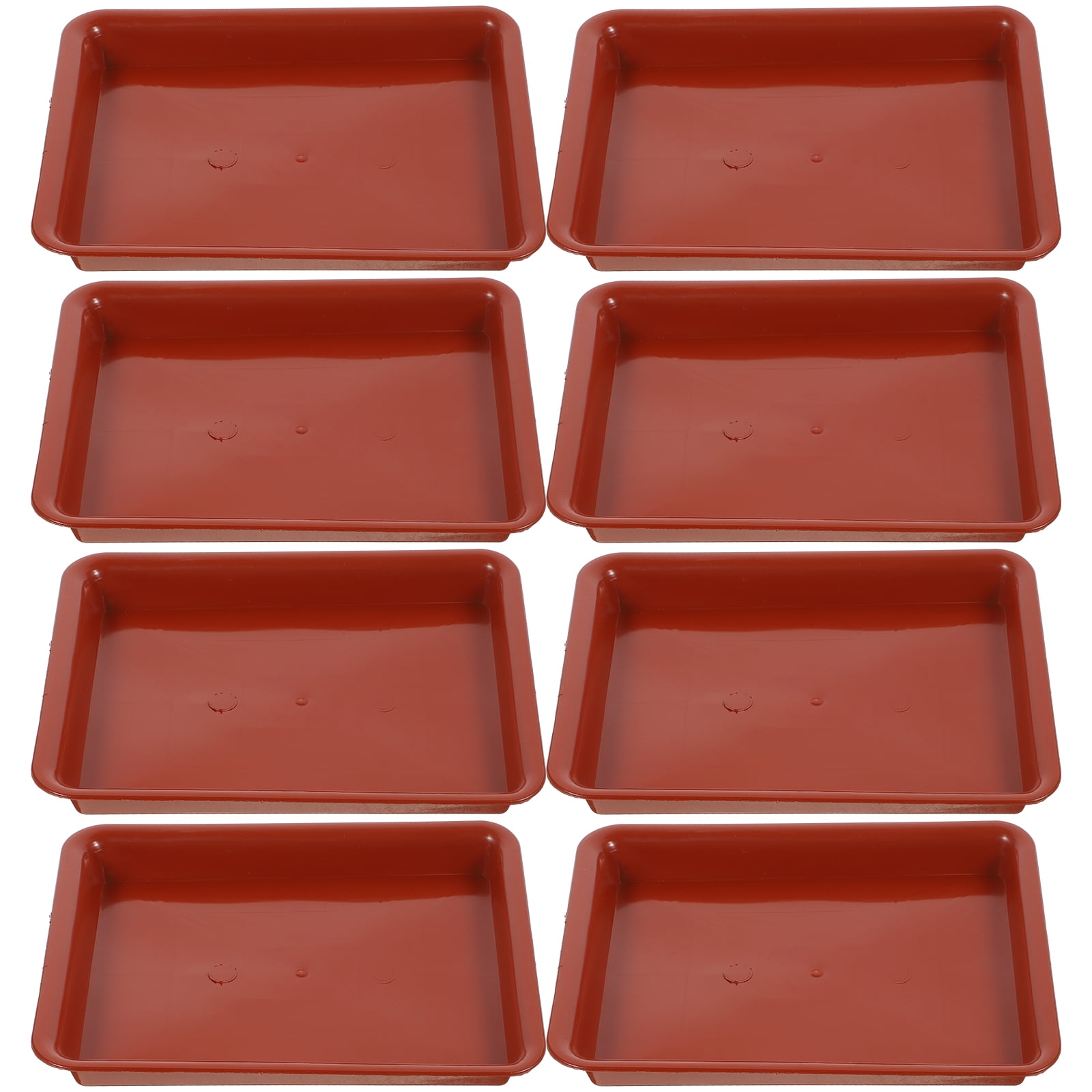 KAKOWELY Rectangular Flowerpot Water Tray Plastic 10Pcs 7.9X6.1X1In ...