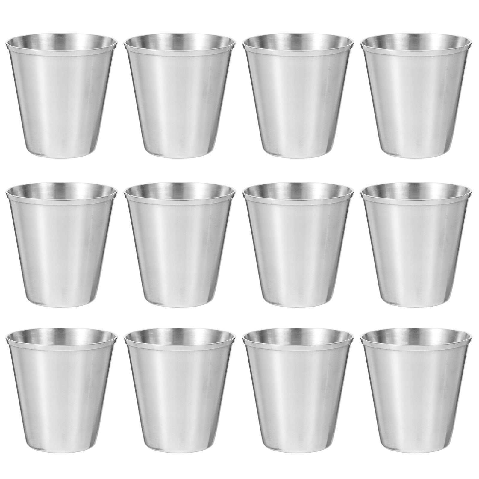 Meijiashe 12 Pack Stainless Steel Shot Cups - Unbreakable Metal ...