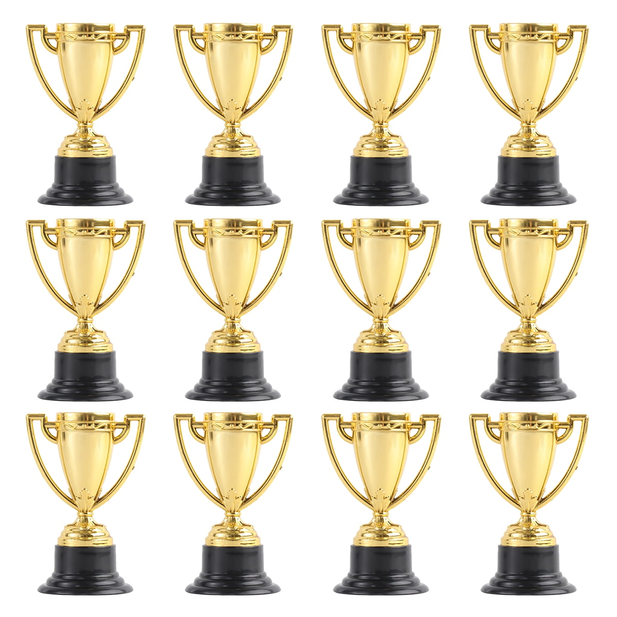 Meijiashe 12pcs Golden Mini Award Trophy Plastic Reward Prizes Decor ...