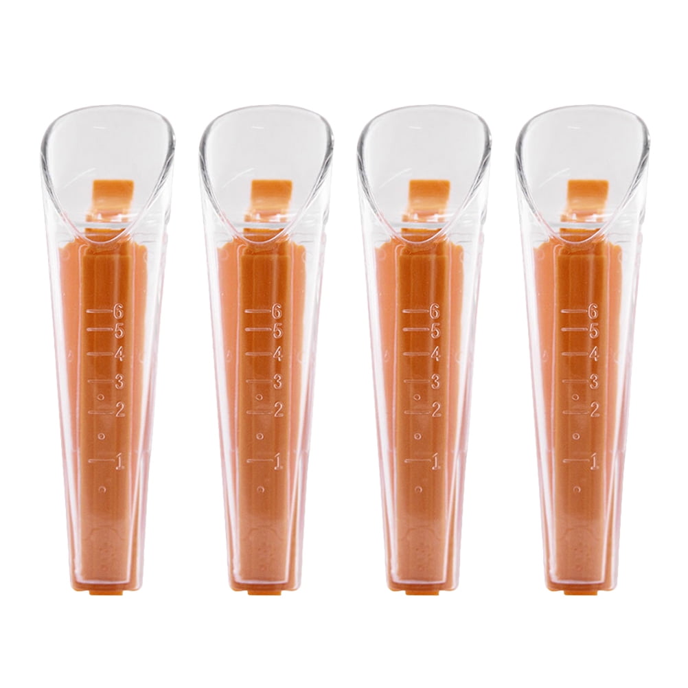 Meijiashe 4-Piece Yeast Measure Spoon Set with Sealing Clips & Visual ...